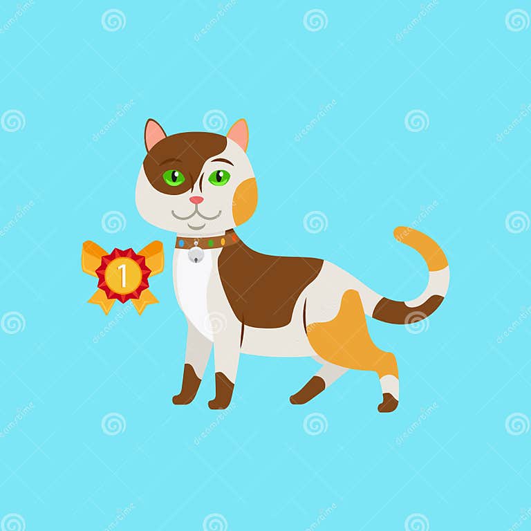 Cat Win an Award Illustration Stock Vector - Illustration of clip ...