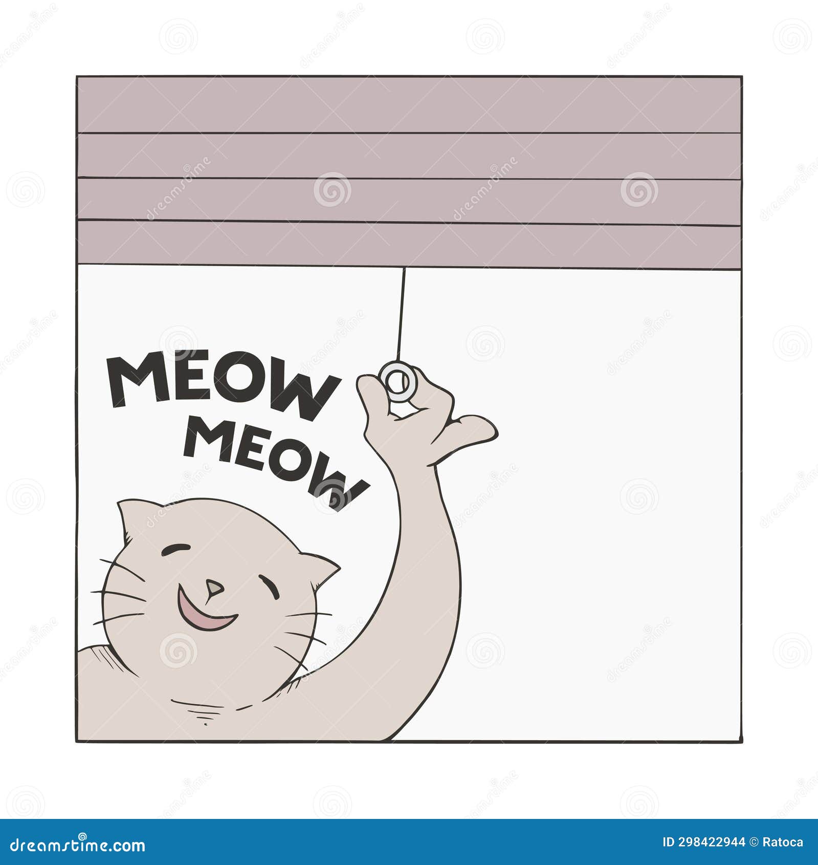 Cat in Windows Illustration Stock Vector - Illustration of kitty ...