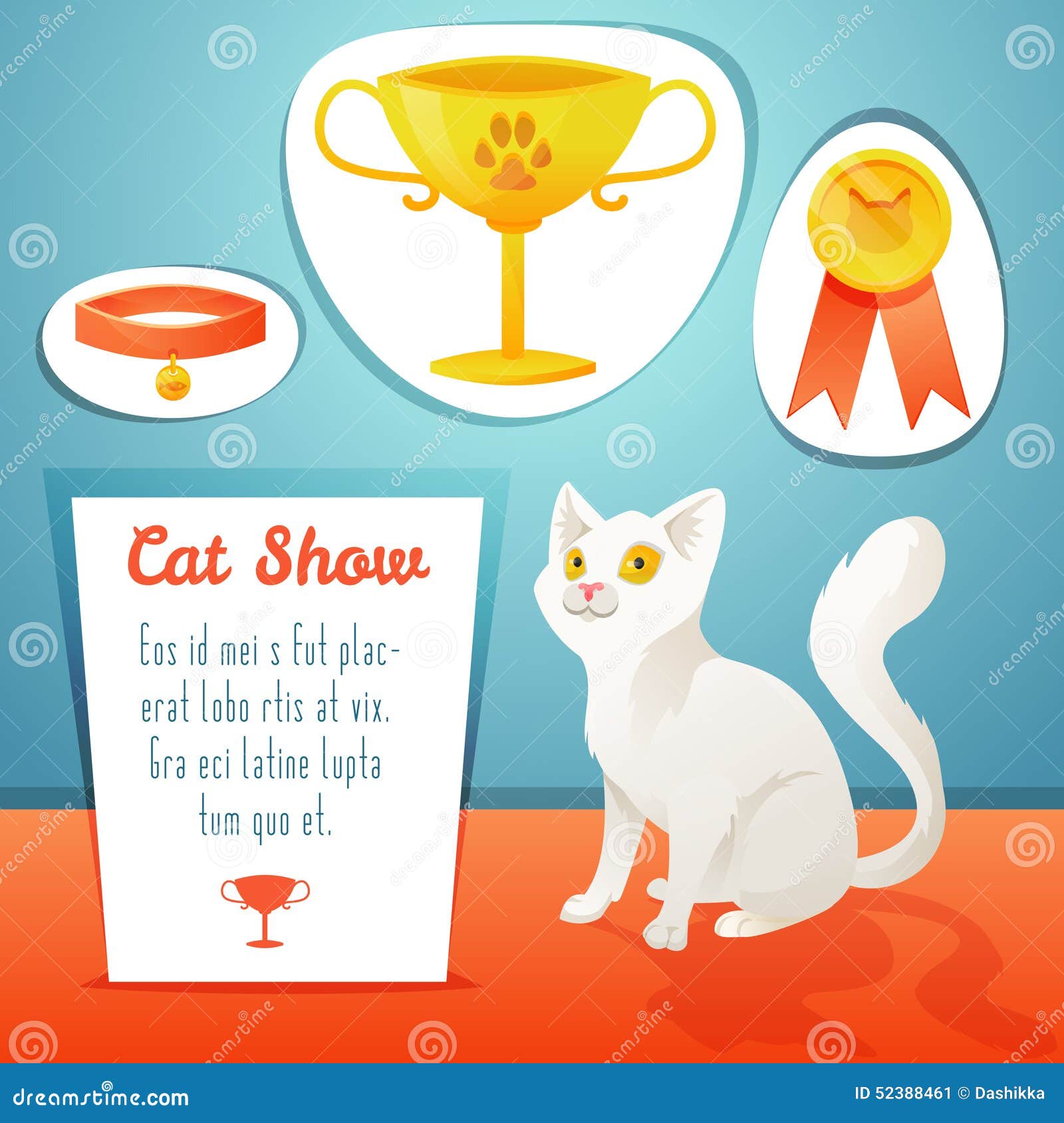 Cat winner stock vector. Illustration of symbol, shadow - 52388461