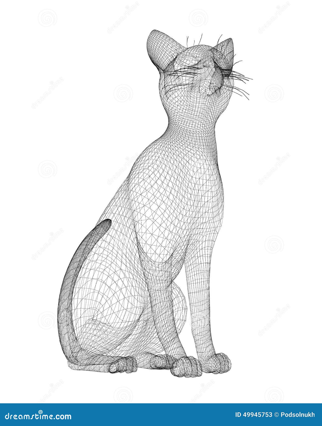 Cat wire model stock illustration. Illustration of copy - 49945753