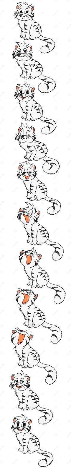 Cat yawning stock illustration. Illustration of crawling - 43462046