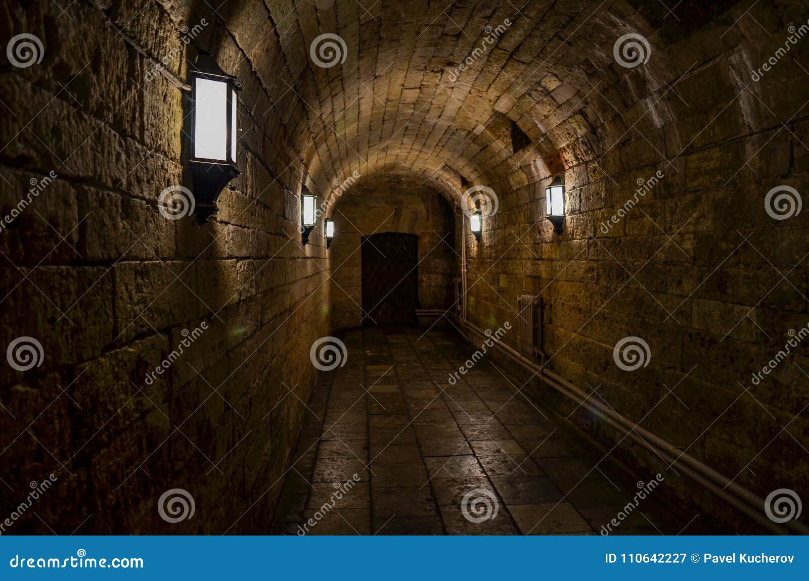 Catacombs stock image. Image of architecture, underground - 110642227