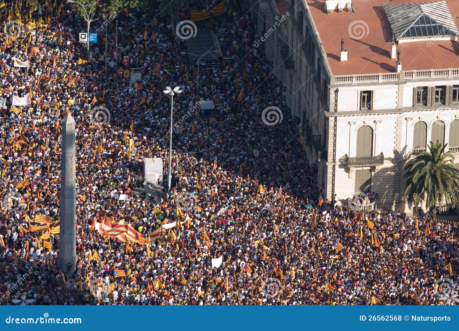 Catalan demonstration editorial stock photo. Image of government - 26562568
