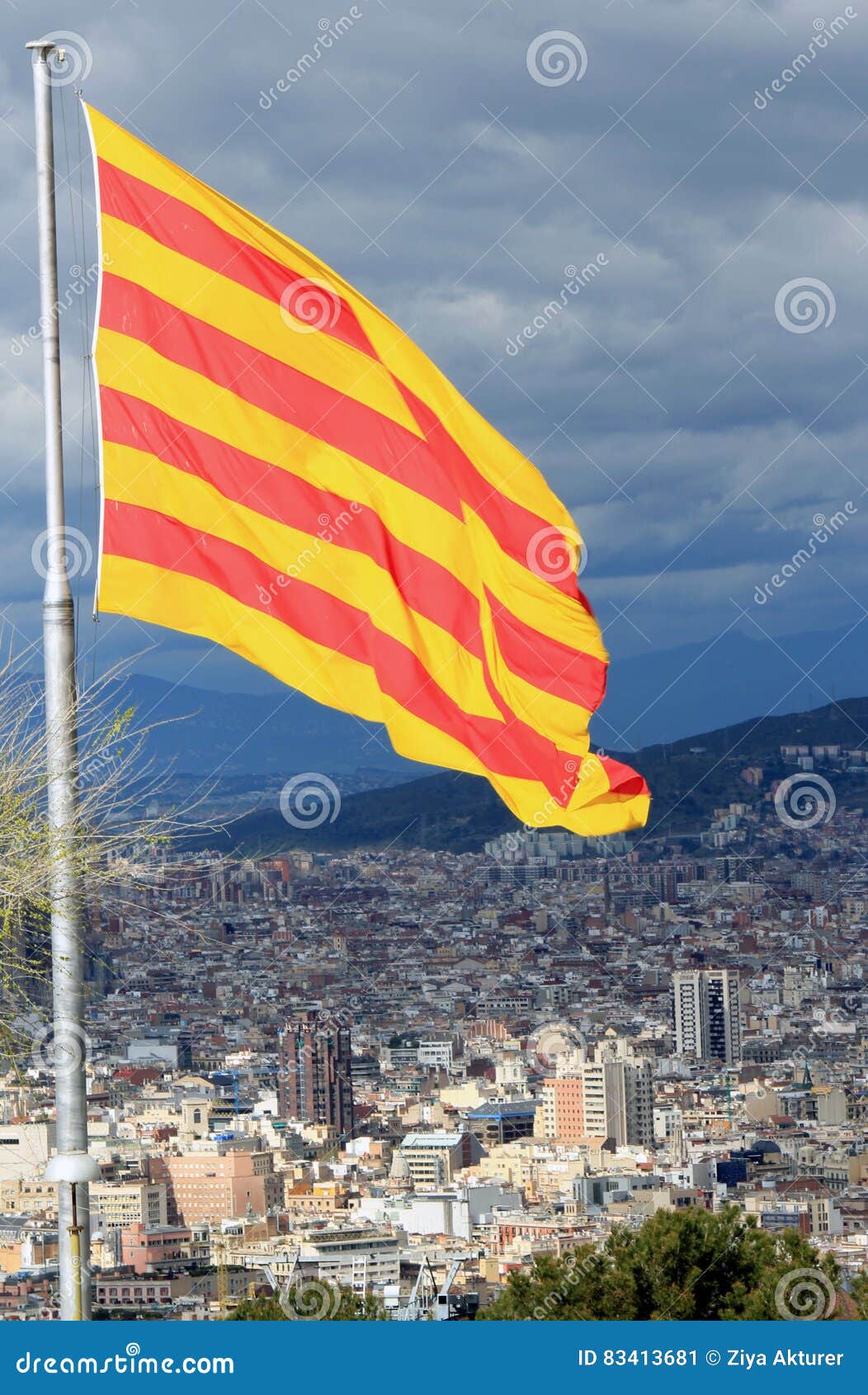 Catalan Flag stock image. Image of senyera, sign, emblem - 83413681