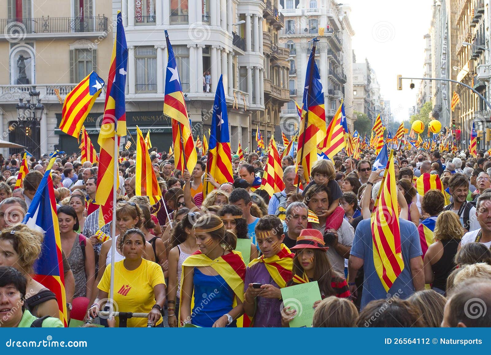 Catalan independence rally editorial photography. Image of politics ...