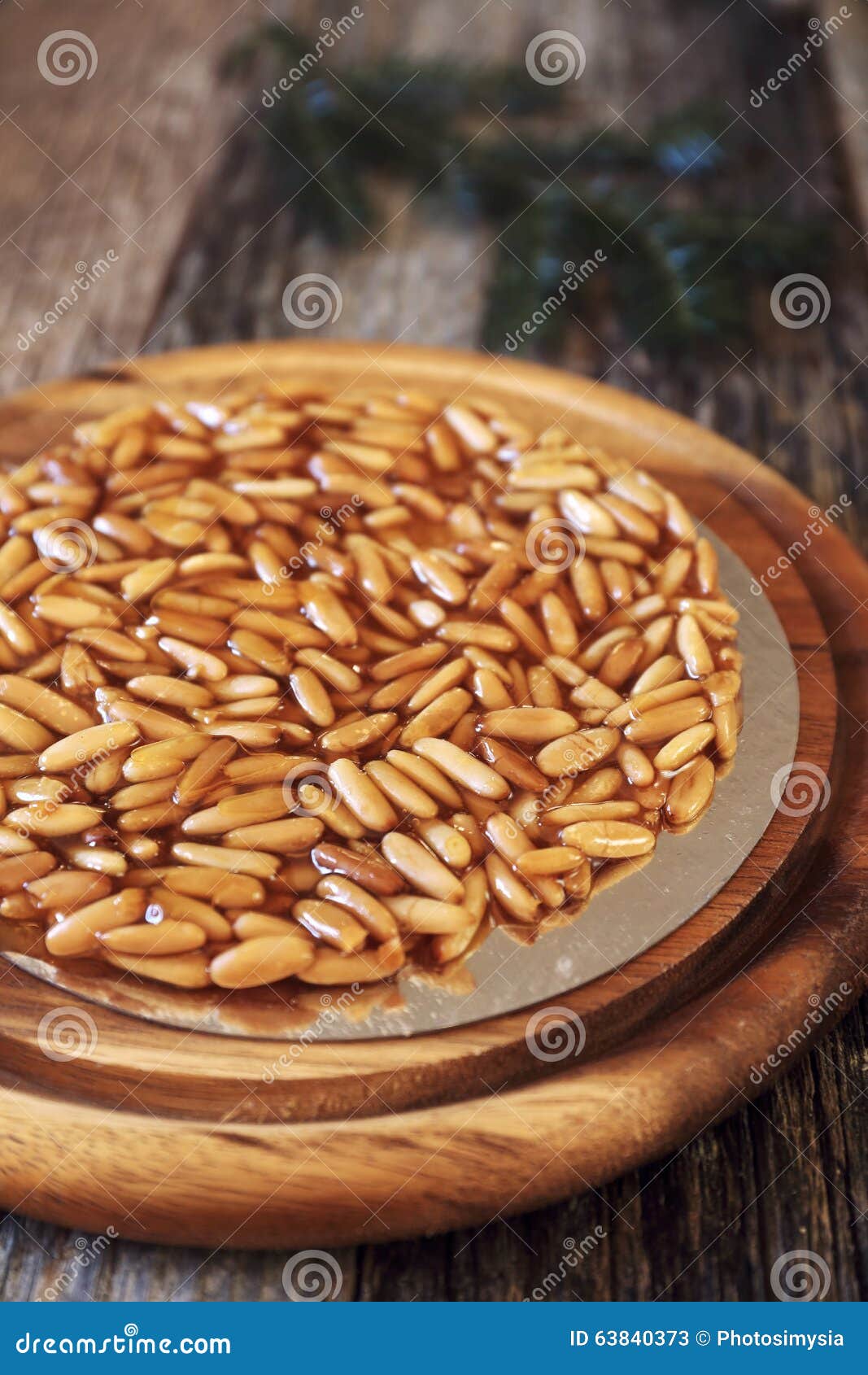 Catalan Tart: Caramelized Pine Nuts Stock Image - Image of sweet ...