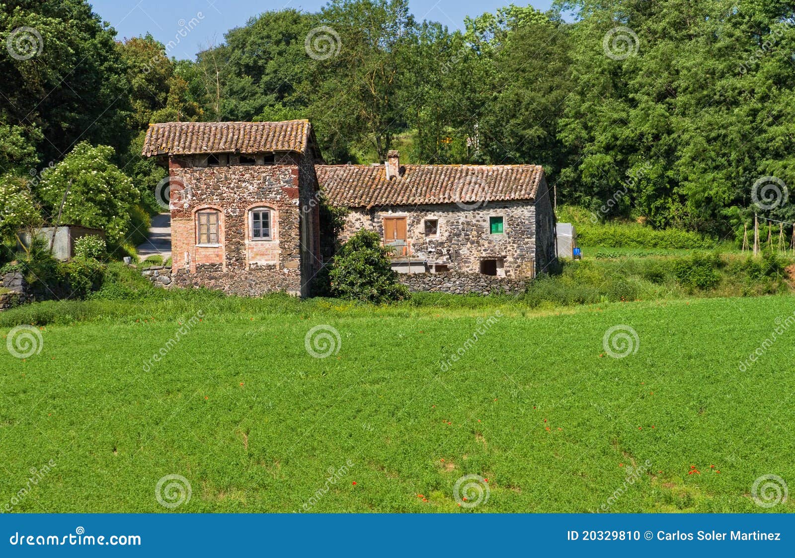 Catalan Typical Rural Landscape in Spain Stock Photo - Image of ...