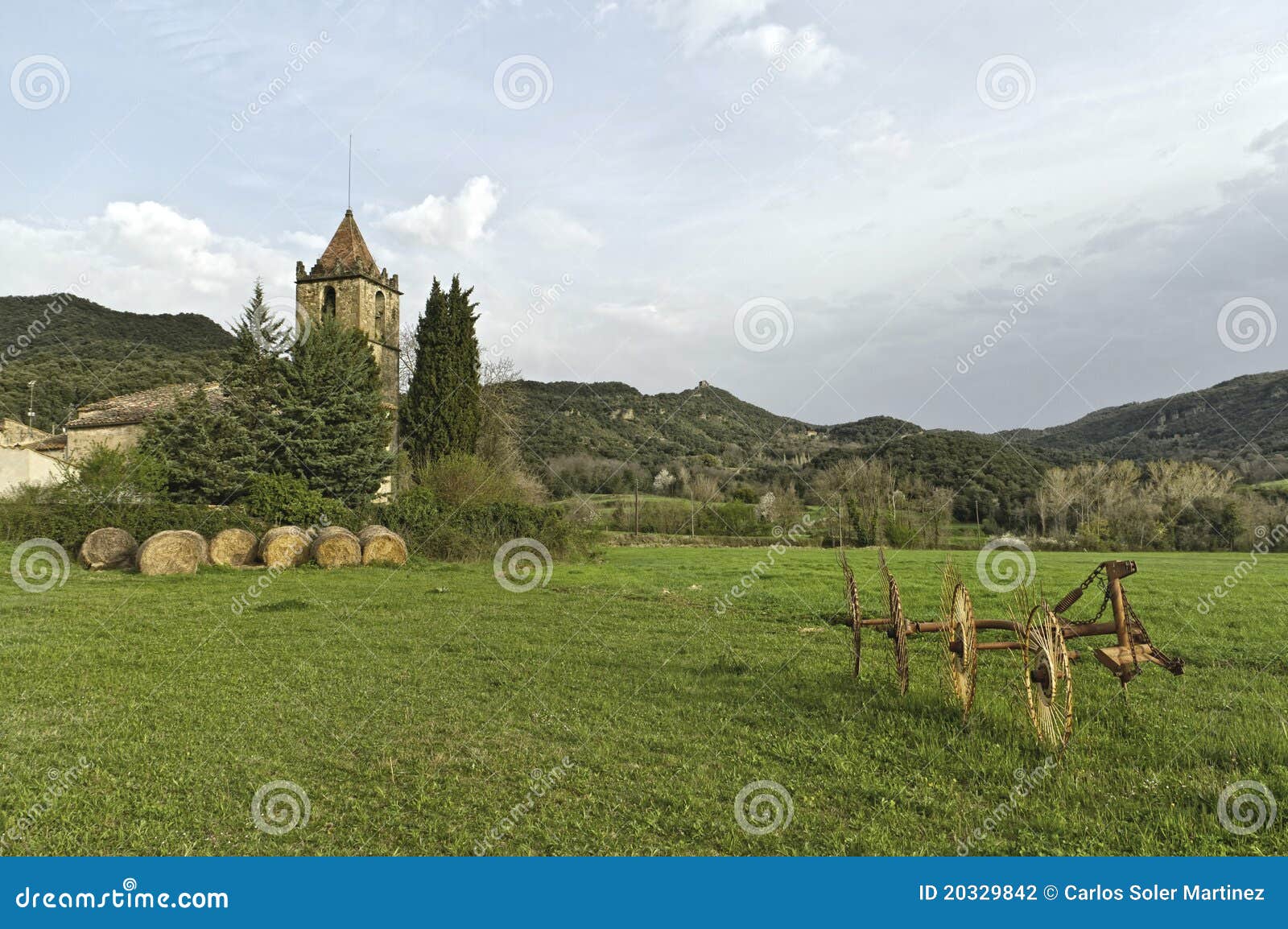 Catalan Typical Rural Landscape in Spain Stock Photo - Image of ...