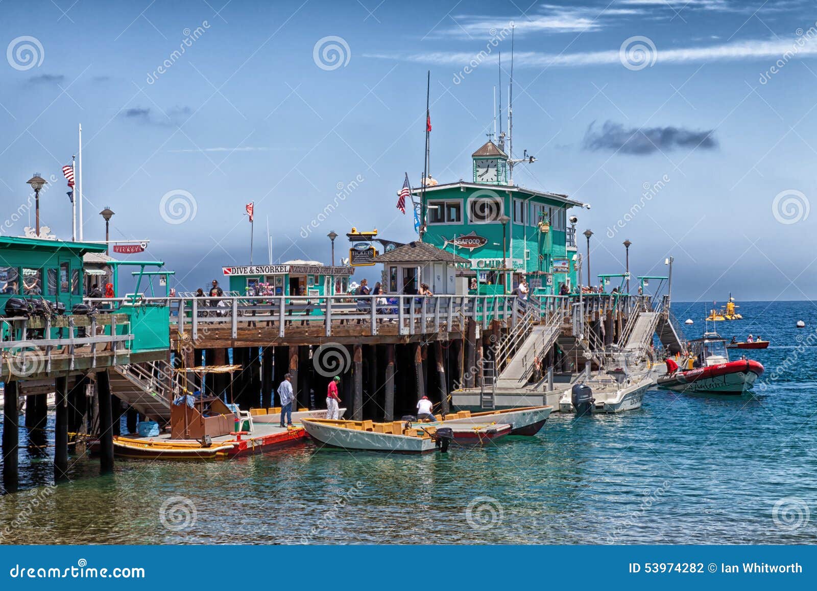 Catalina Island Avalon Pier Editorial Photography - Image of california ...