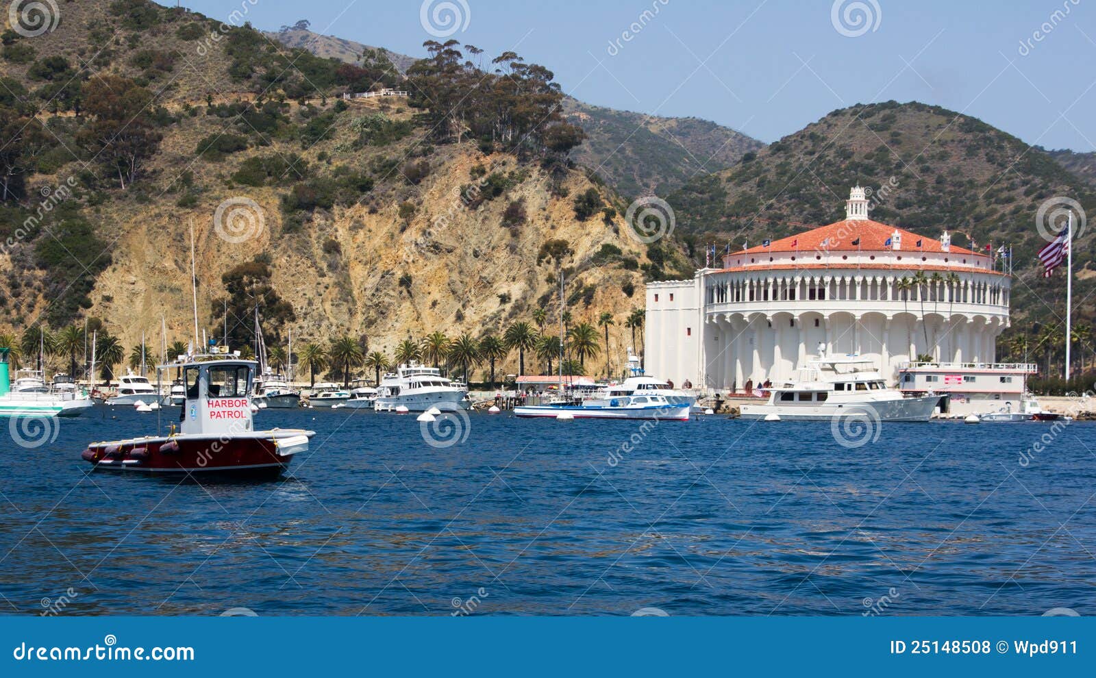 Catalina Island Harbor Patrol Editorial Stock Photo - Image of building ...