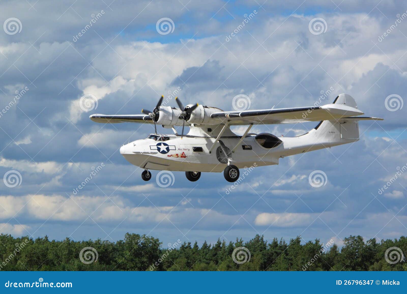 Catalina Seaplane Flying Low Editorial Photography - Image of military ...
