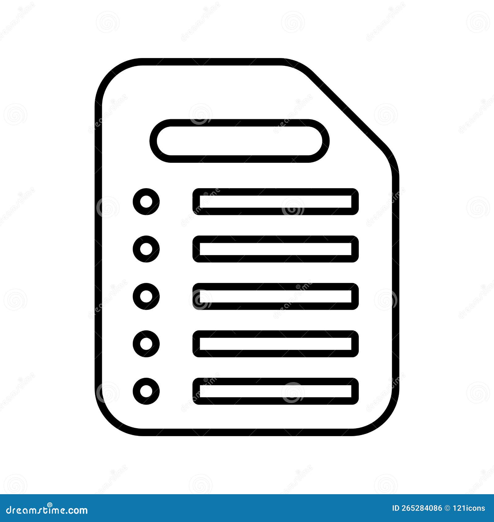 Catalog, Document, List Outline Icon. Line Art Vector Stock ...