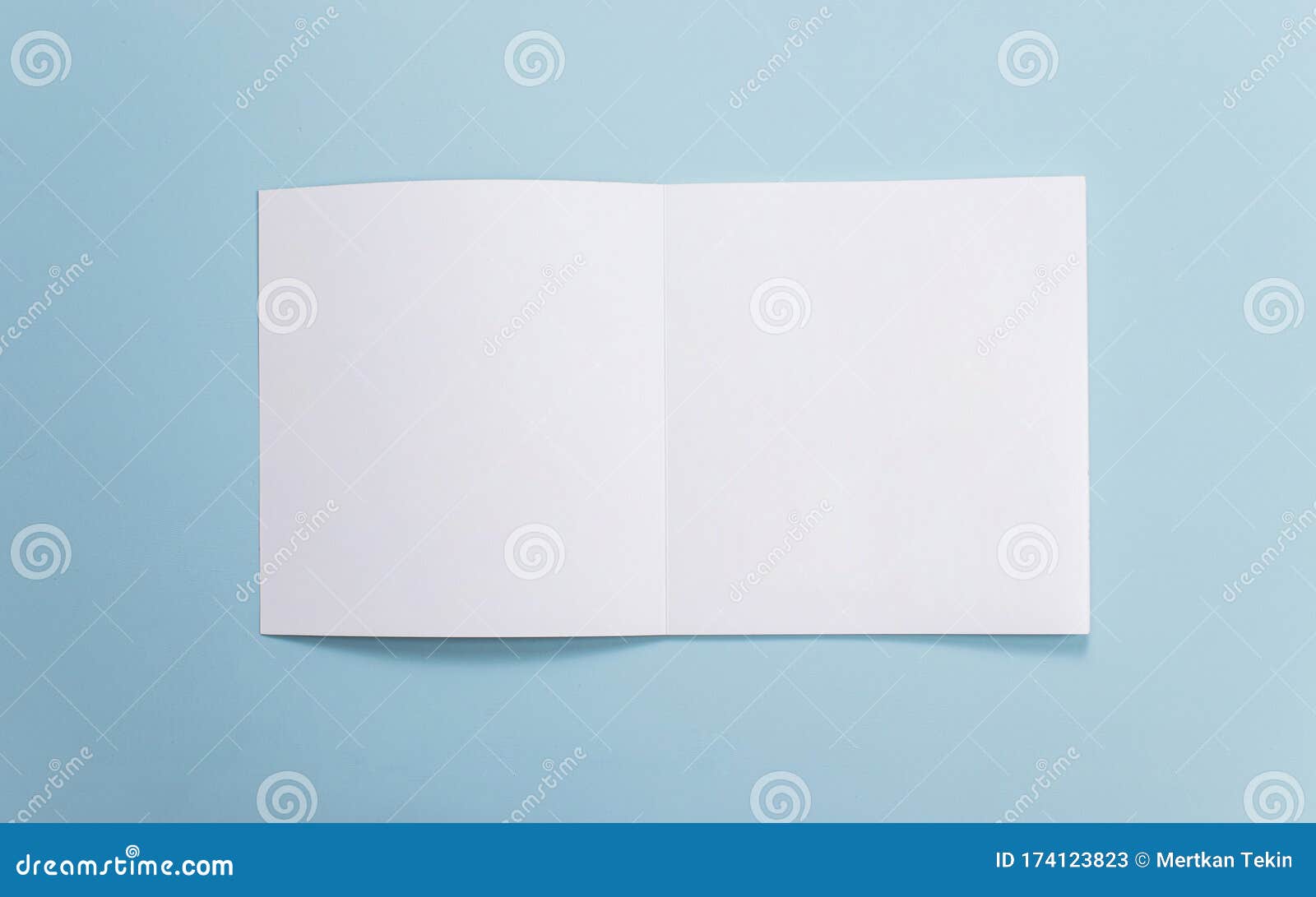 Catalog Mockup, Blue Backdrop, Isolated Background, for Graphic ...