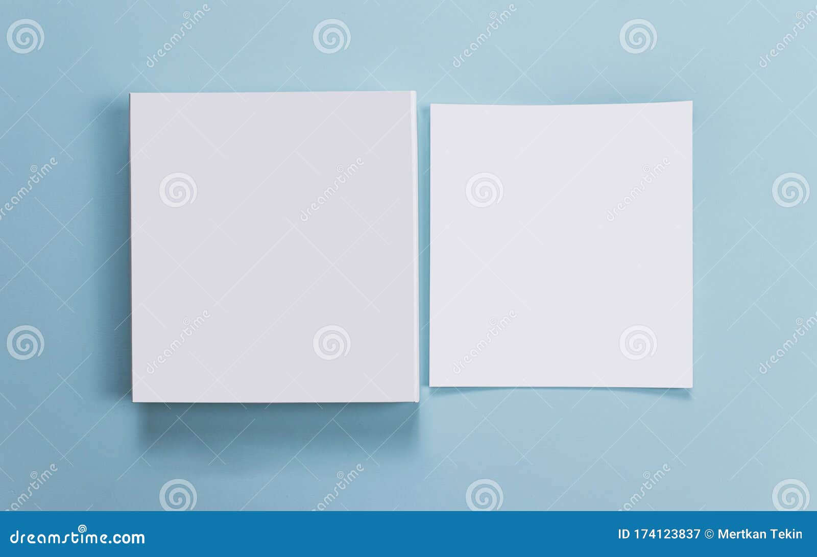 Catalog Mockup, Blue Backdrop, Isolated Background, for Graphic ...