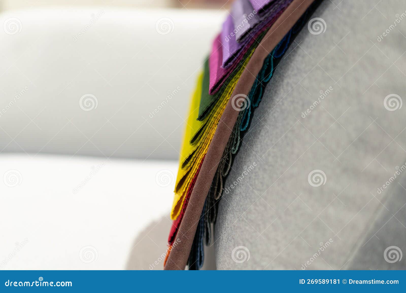 Catalog of Multi-colored Fabric Samples. Textile Industry Background ...