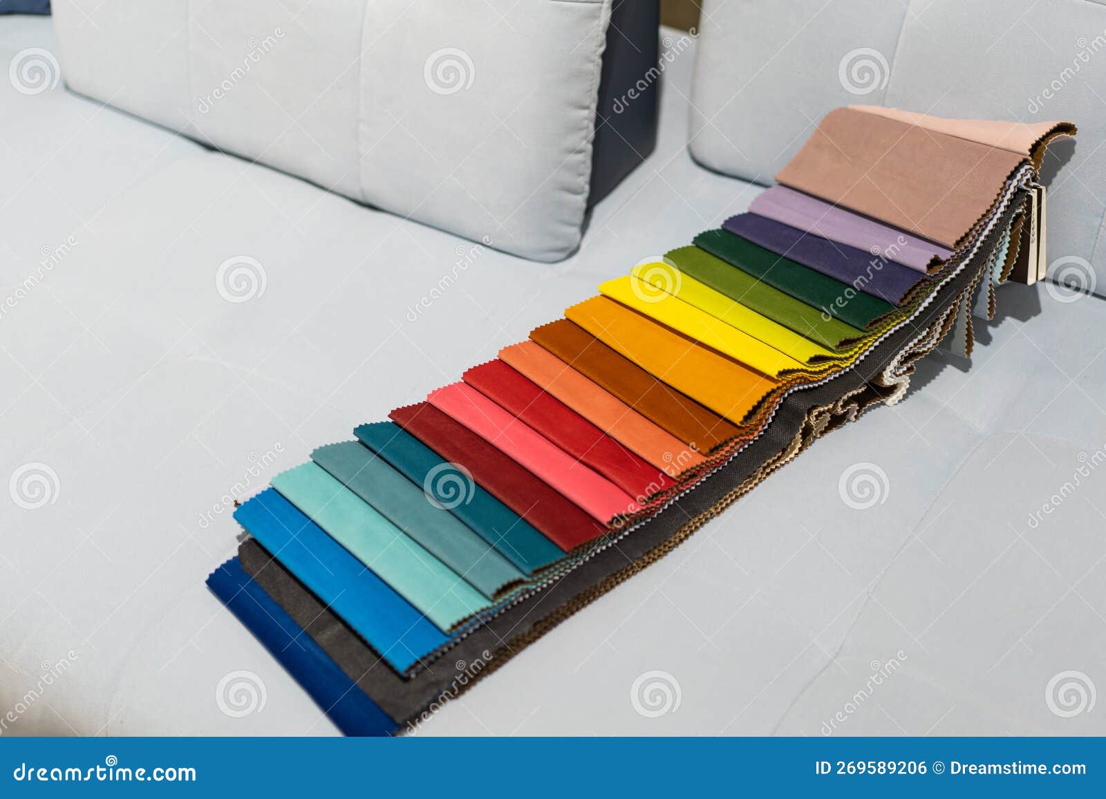 Catalog of Multi-colored Fabric Samples. Textile Industry Background ...