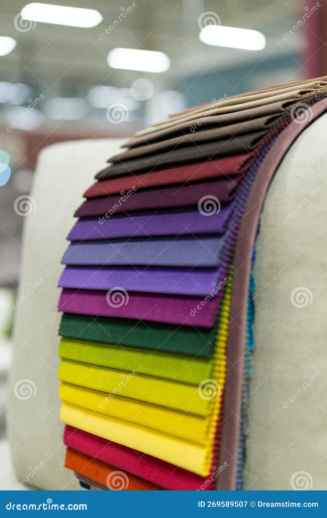 Catalog of Multi-colored Fabric Samples. Textile Industry Background ...