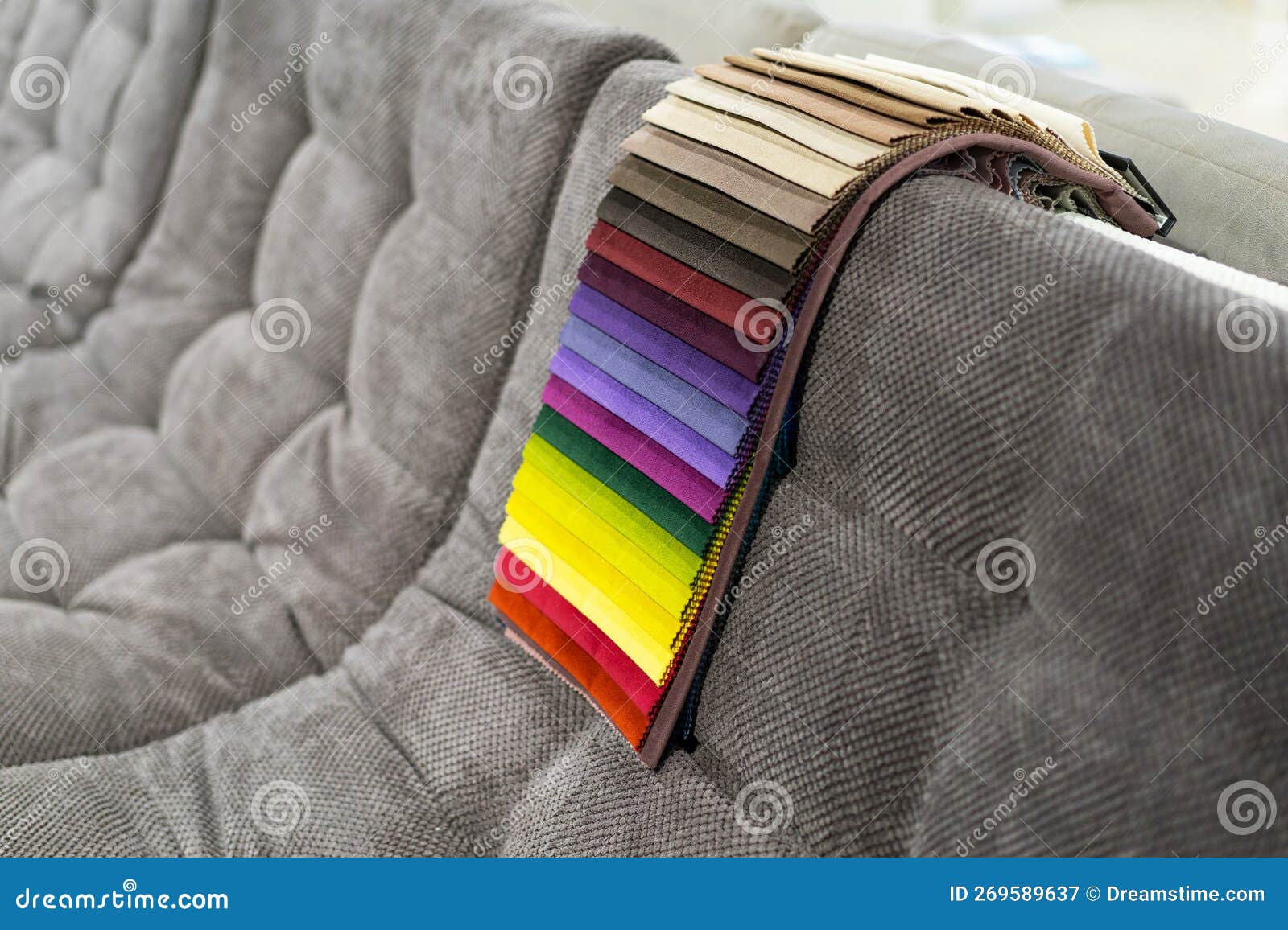 Catalog of Multi-colored Fabric Samples. Textile Industry Background ...