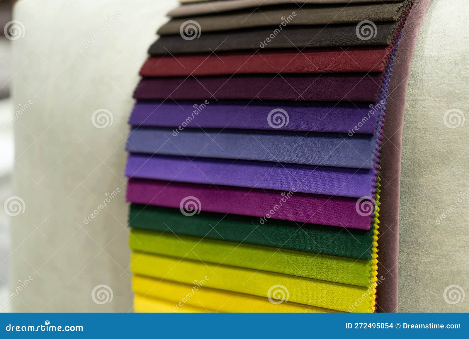 Catalog of Multi-colored Fabric Samples. Textile Industry Background ...