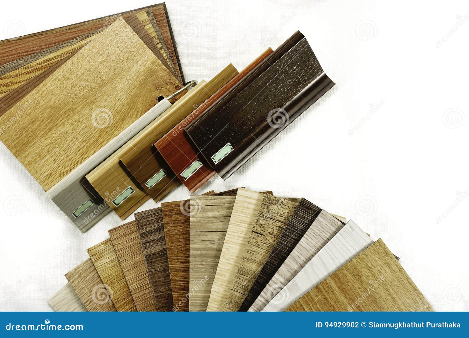 Catalog Samples of Wood Colors on White Background. Stock Photo - Image ...
