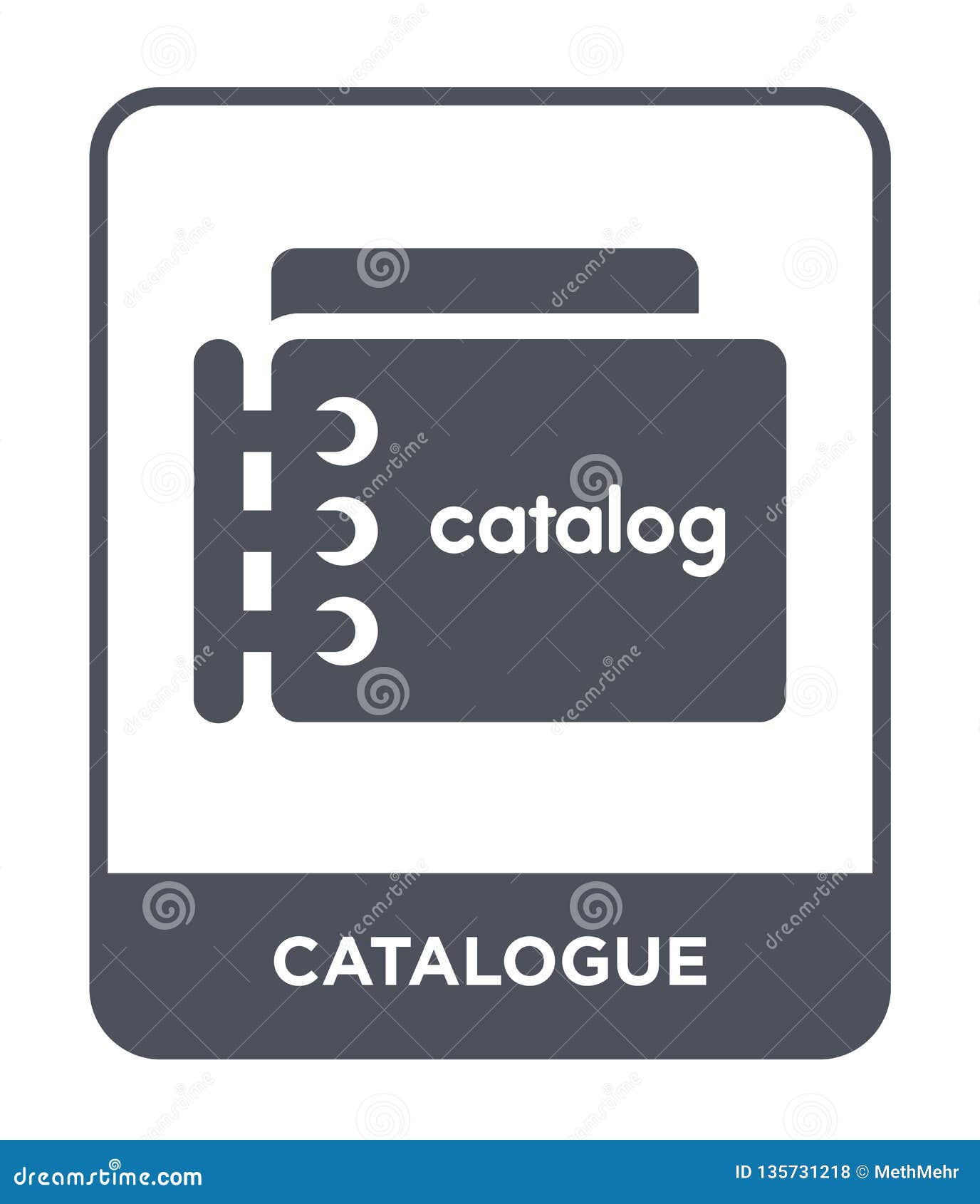 Catalogue Icon In Trendy Design Style Catalogue Icon Isolated On White