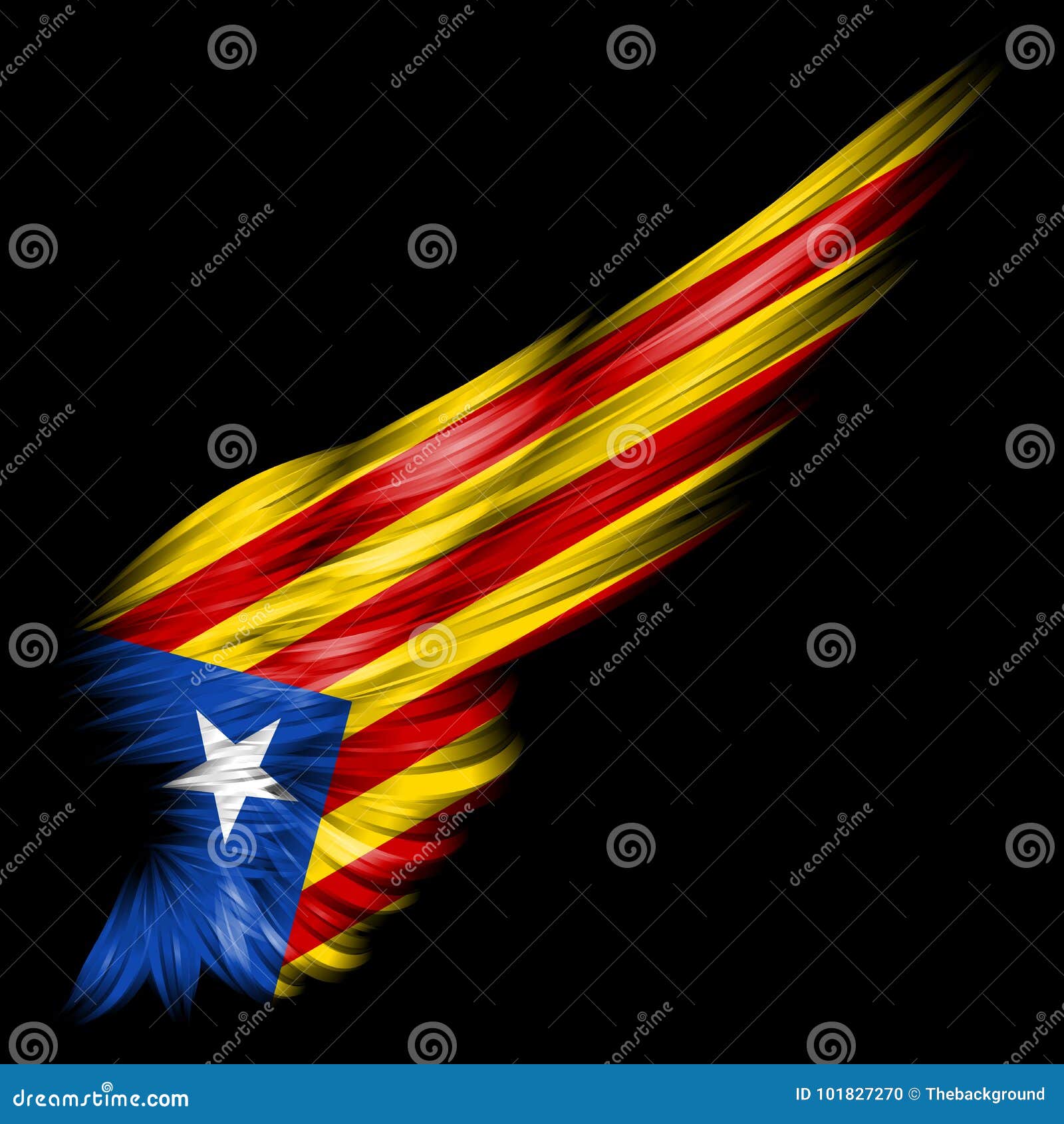 Catalonia Flag Wave Isolated On Png Or Transparent Background Cartoon ...