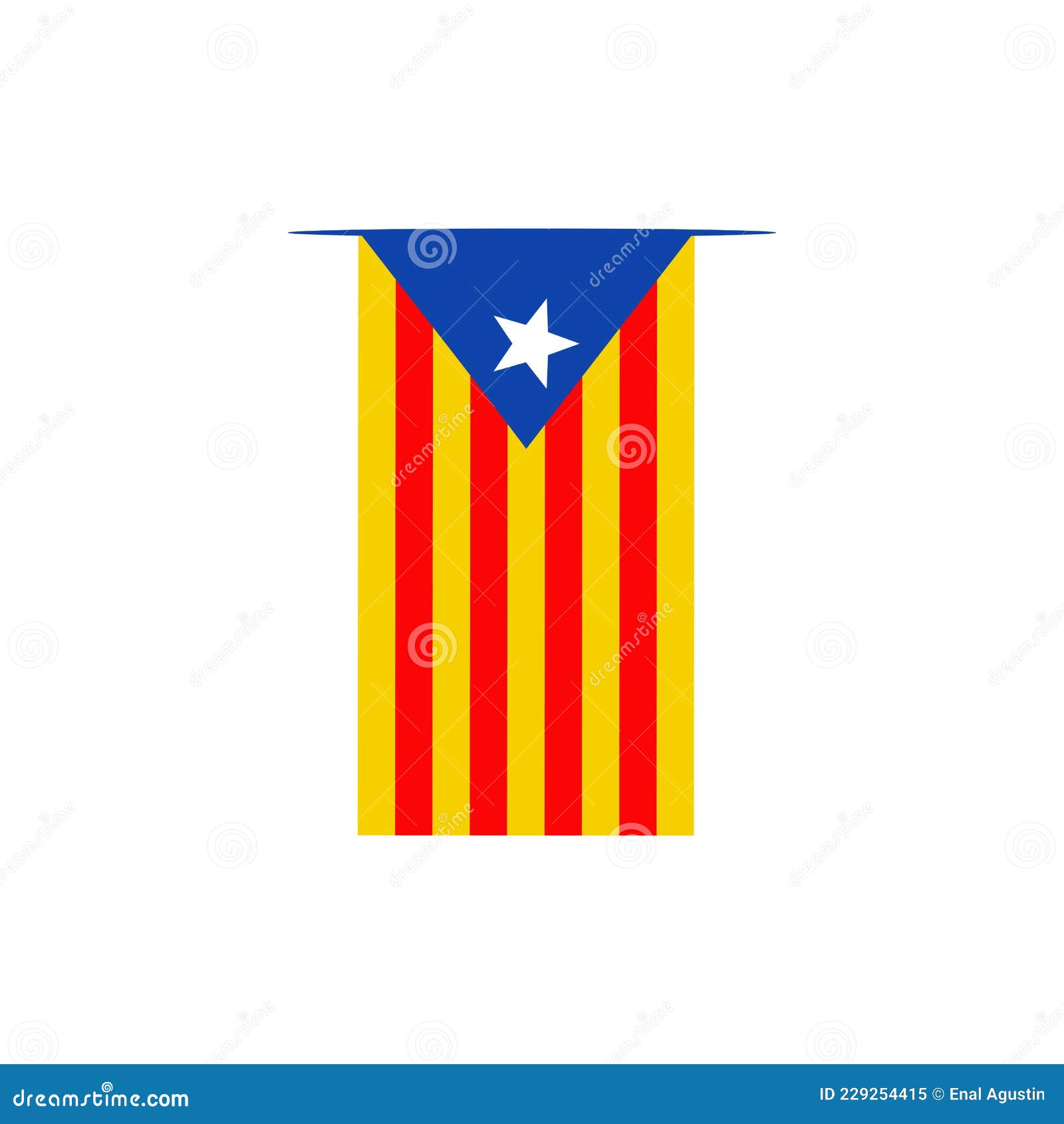 Catalonia Flag Icon Logo Design Template Stock Vector - Illustration of ...