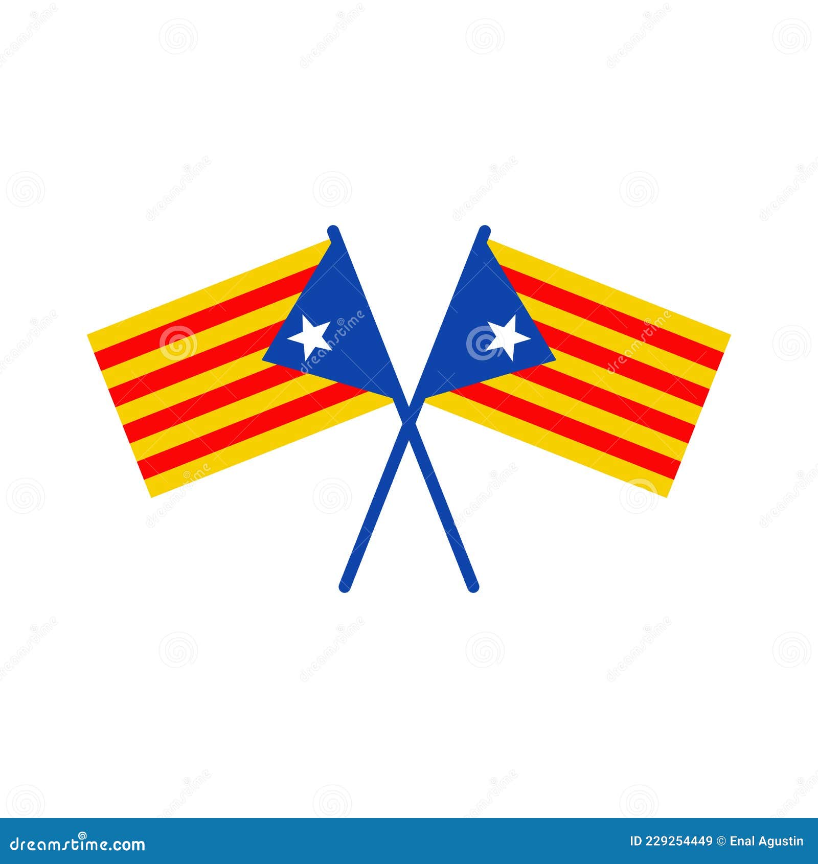 Catalonia Flag Icon Logo Design Template Stock Vector - Illustration of ...