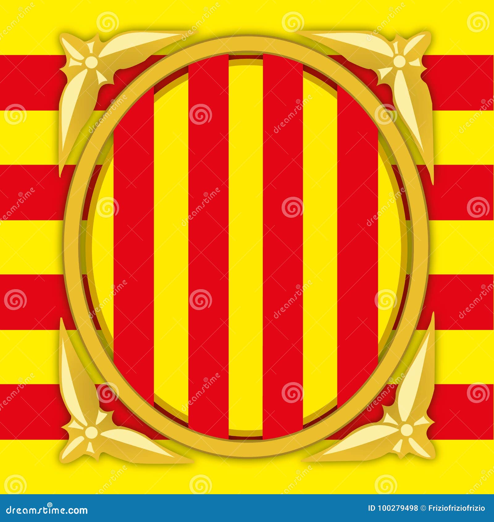 Catalonia Government Coat of Arm Stock Vector - Illustration of coat ...