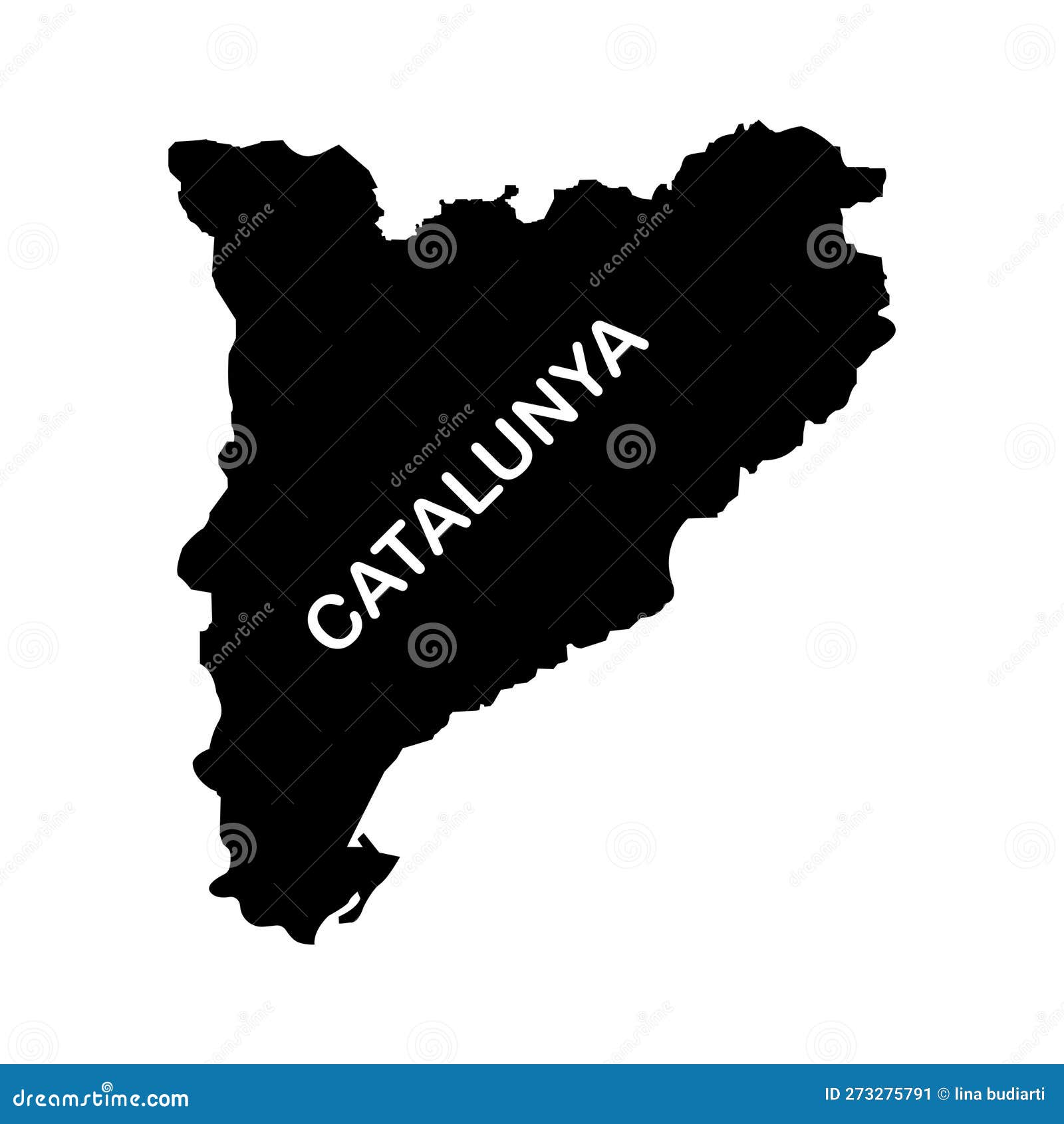 Catalonia map icon stock vector. Illustration of land - 273275791