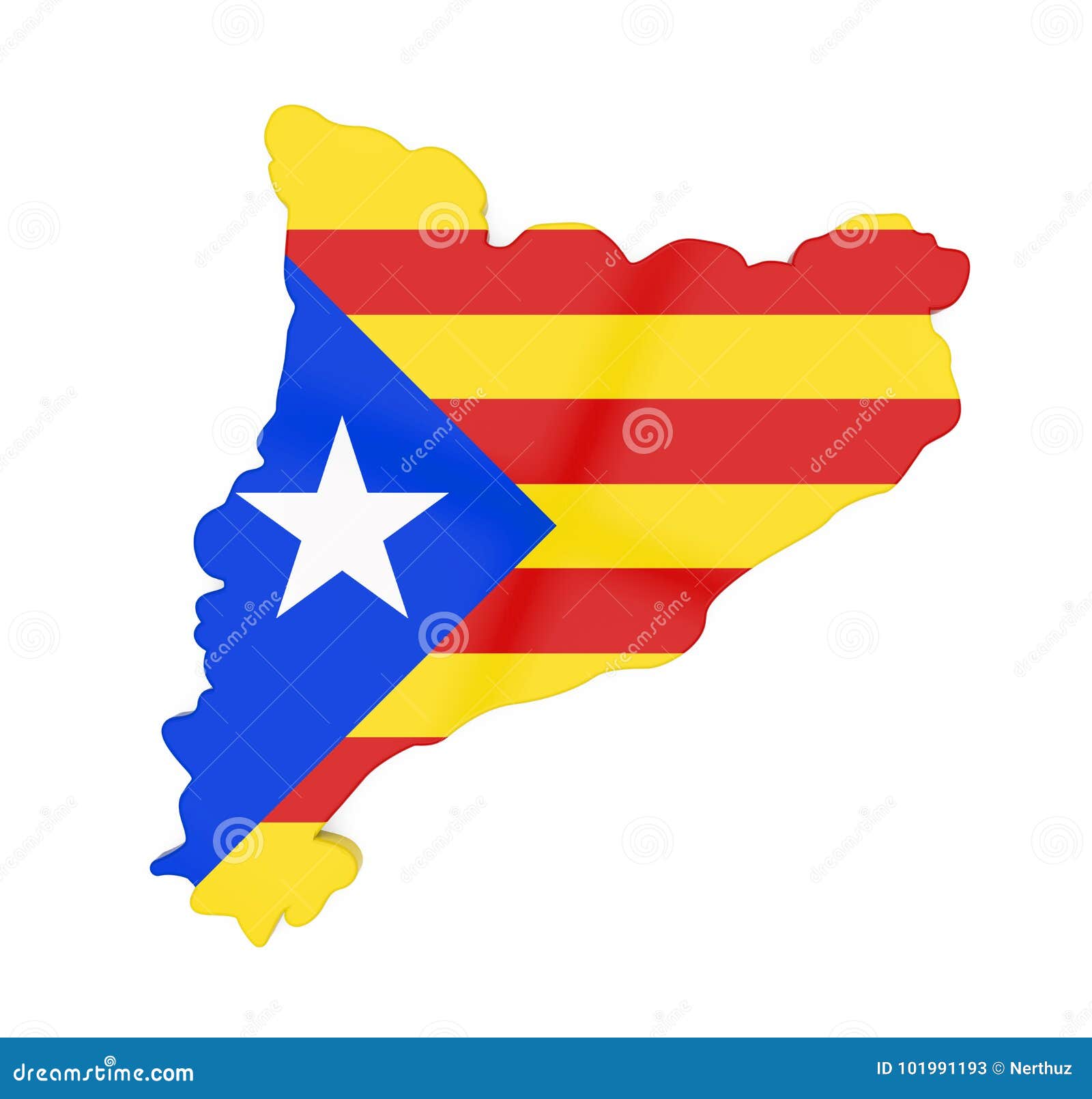 Catalonia Map Isolated stock illustration. Illustration of independence ...