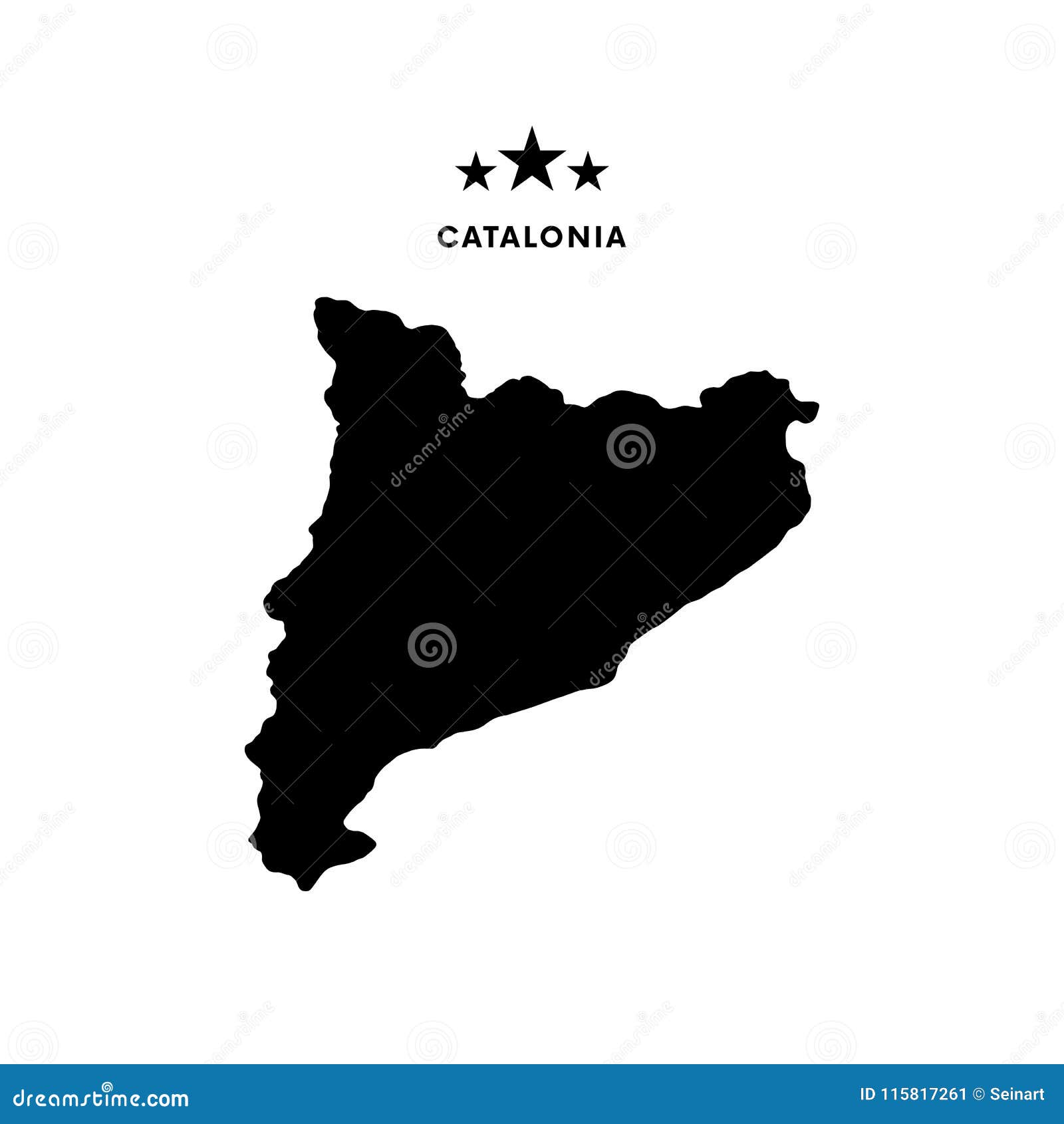 Catalonia Map. Vector Illustration. Stock Vector - Illustration of ...