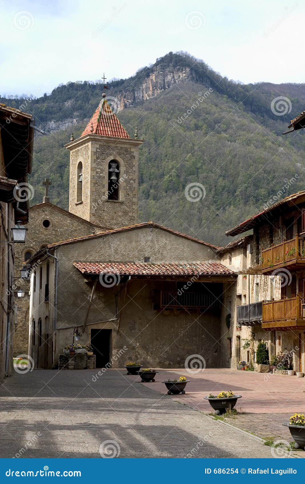 Catalonia towns stock photo. Image of stone, mountains - 686254