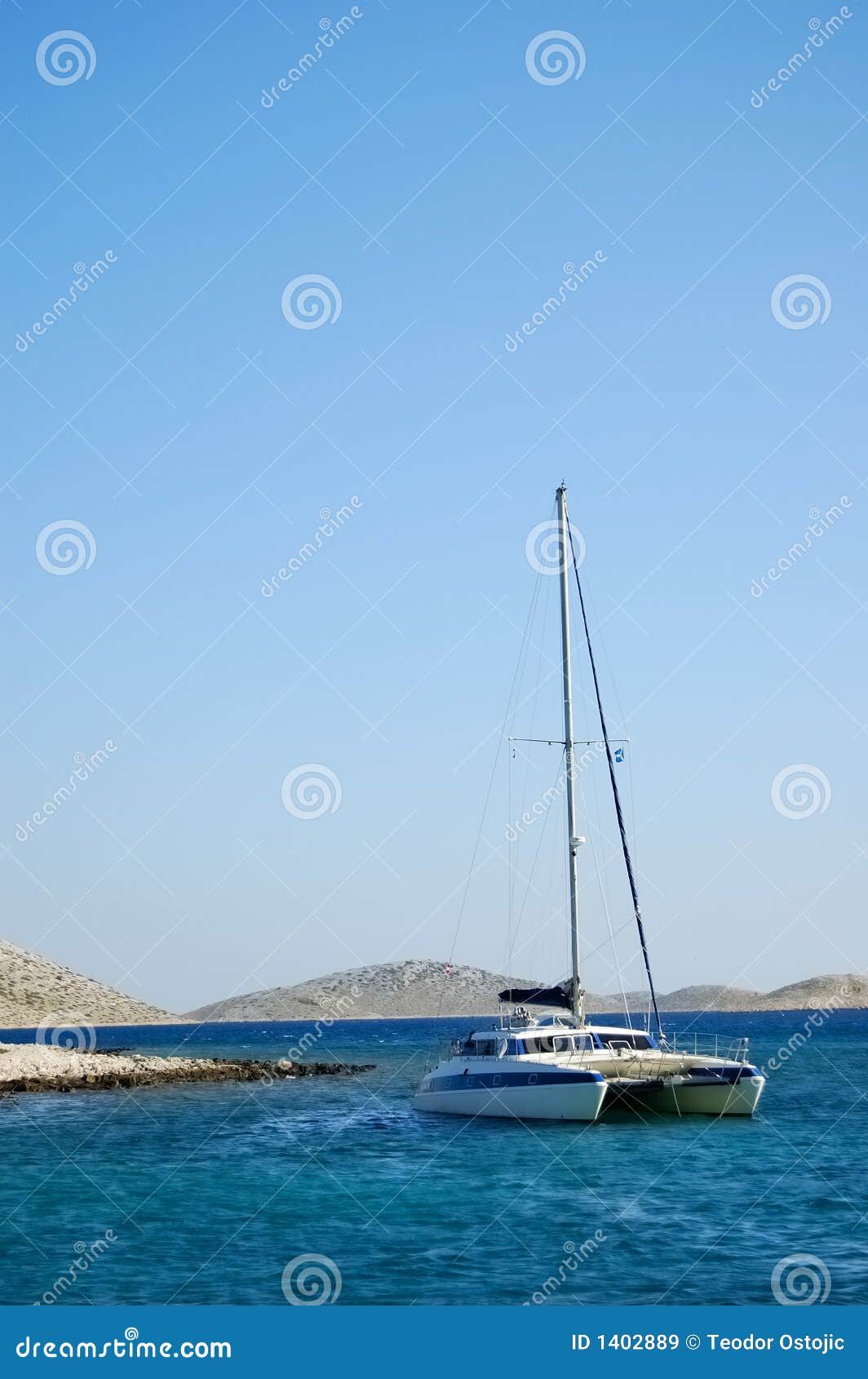 Catamaran stock image. Image of beach, relax, landscape - 1402889