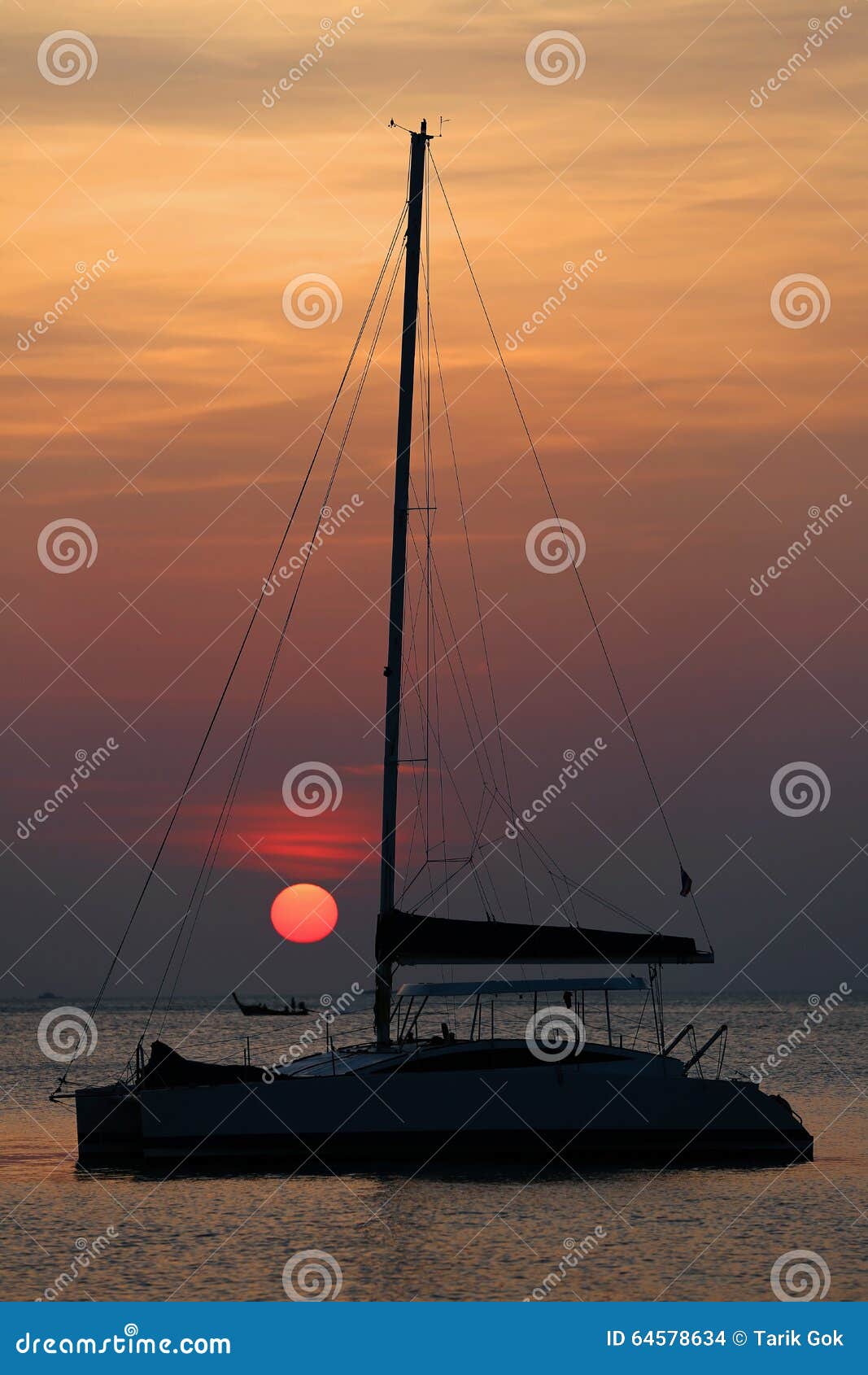 Catamaran stock photo. Image of beauty, view, dusk, nautical - 64578634