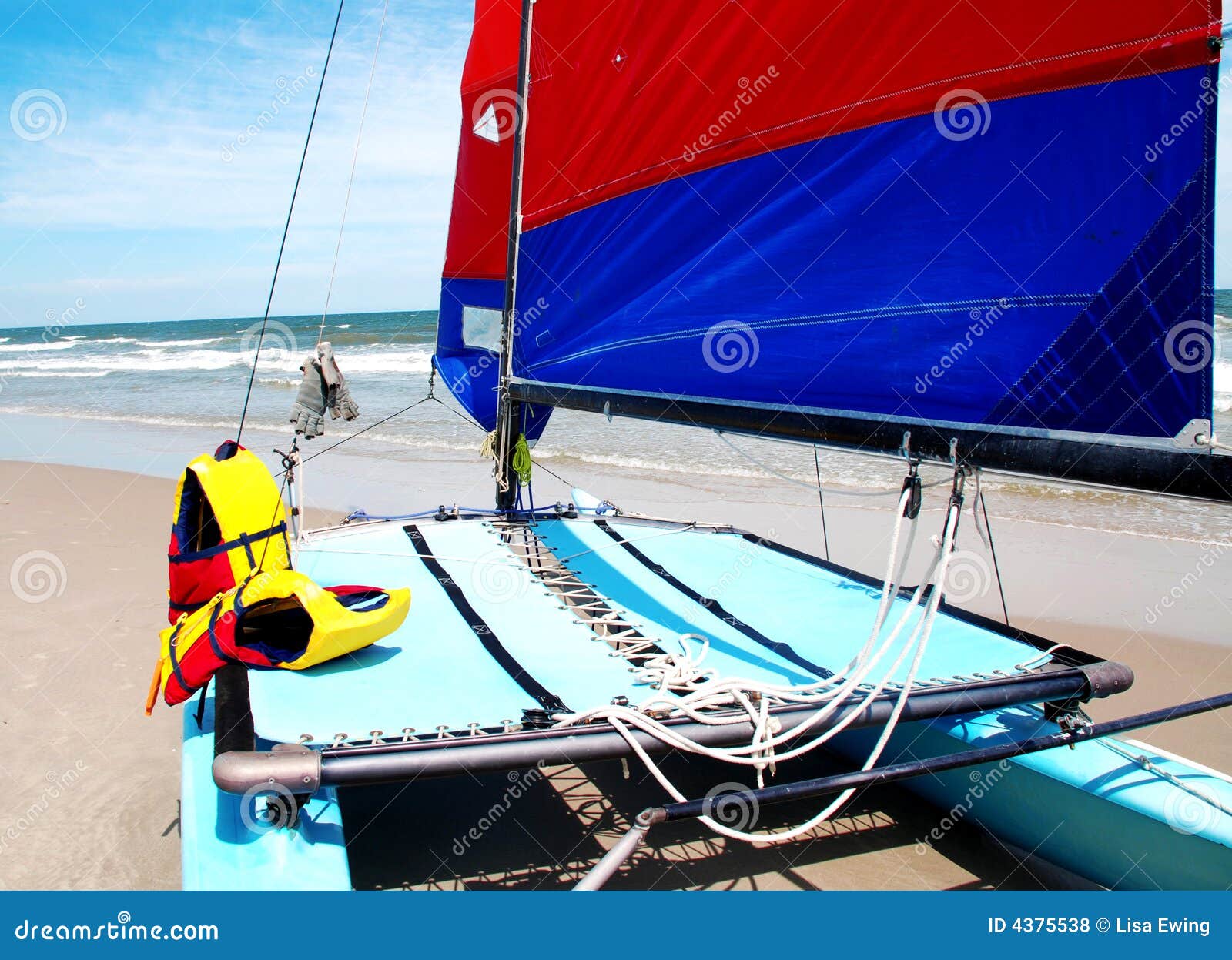 Catamaran on the beach stock photo. Image of ocean, shoreline - 4375538