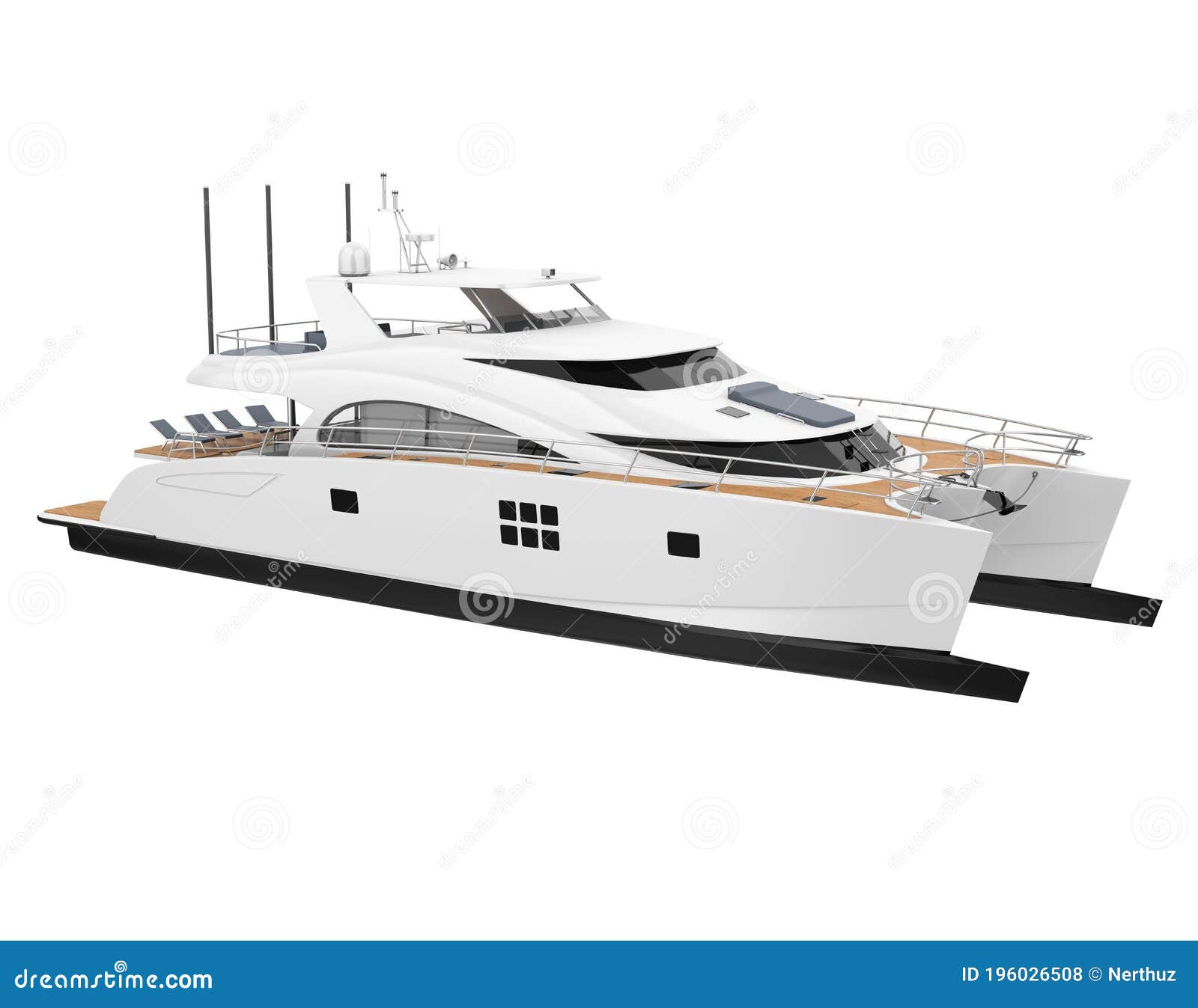 Catamaran Boat Isolated stock illustration. Illustration of outdoor ...