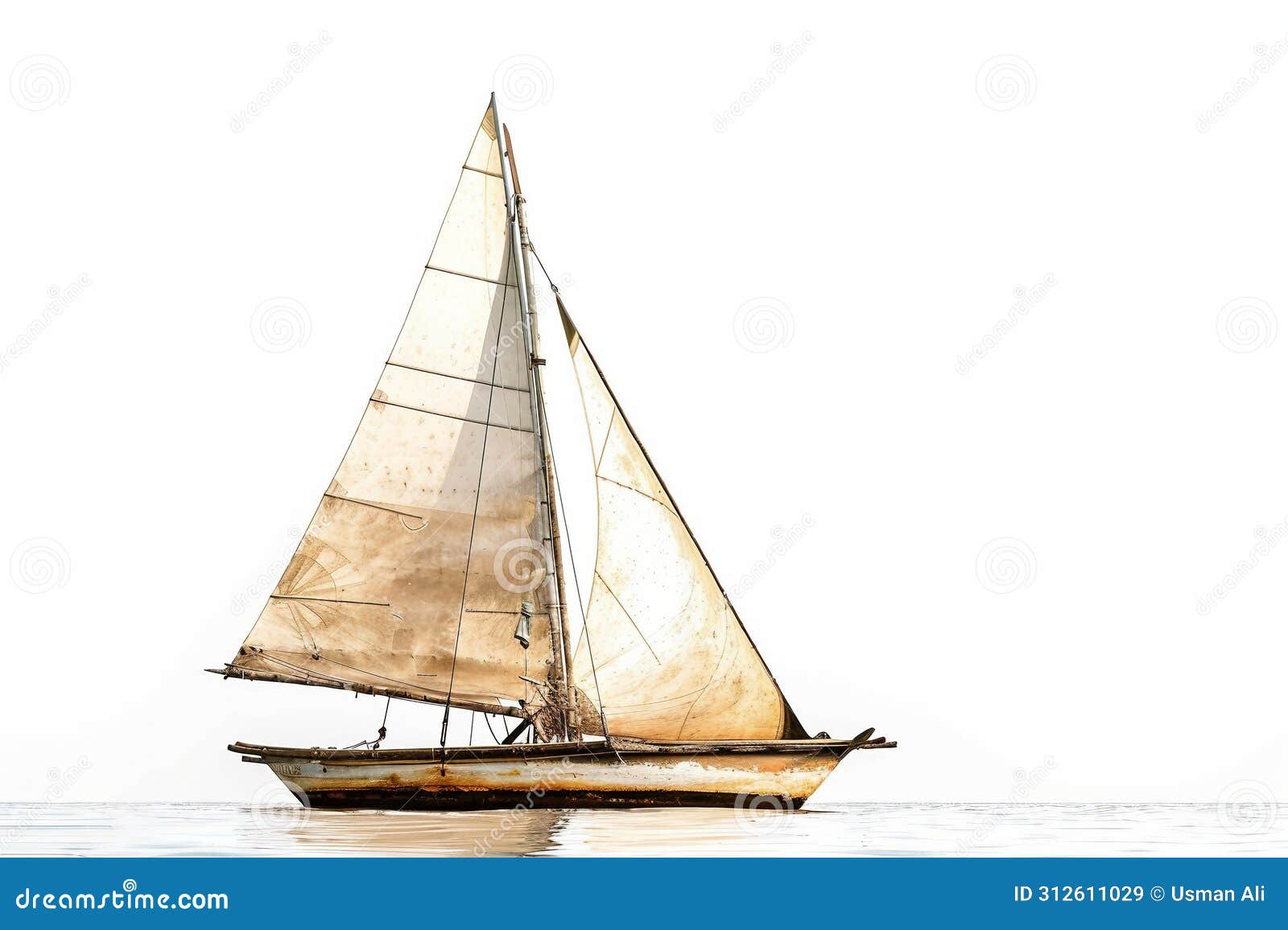 Catamaran Display on White Background Stock Image - Image of speed ...