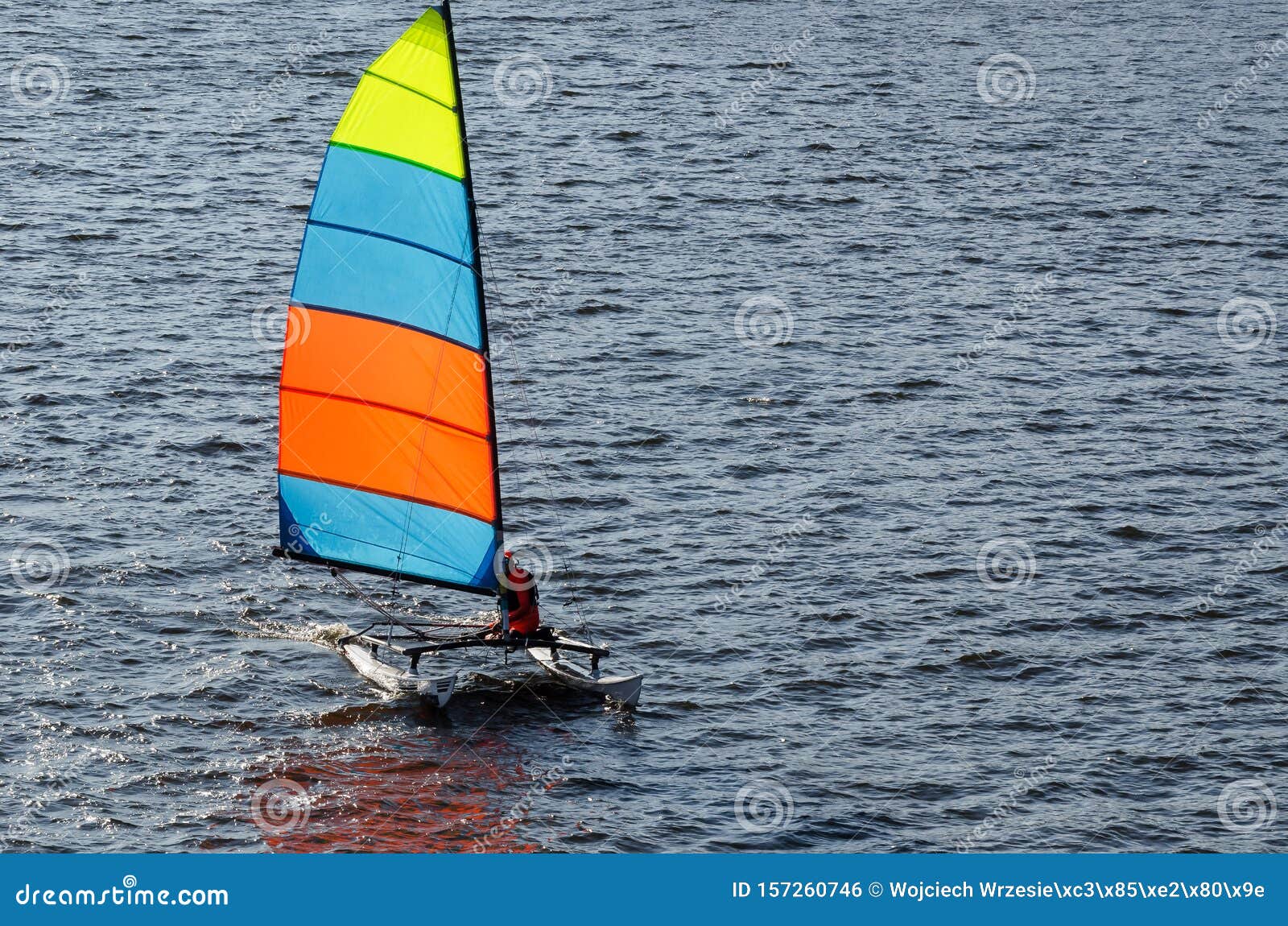 The Catamaran Floats on the Lake Editorial Photo - Image of country ...