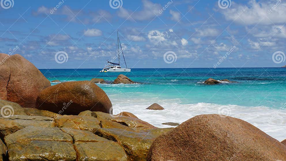 Catamaran and granite stock image. Image of contemplative - 53873095