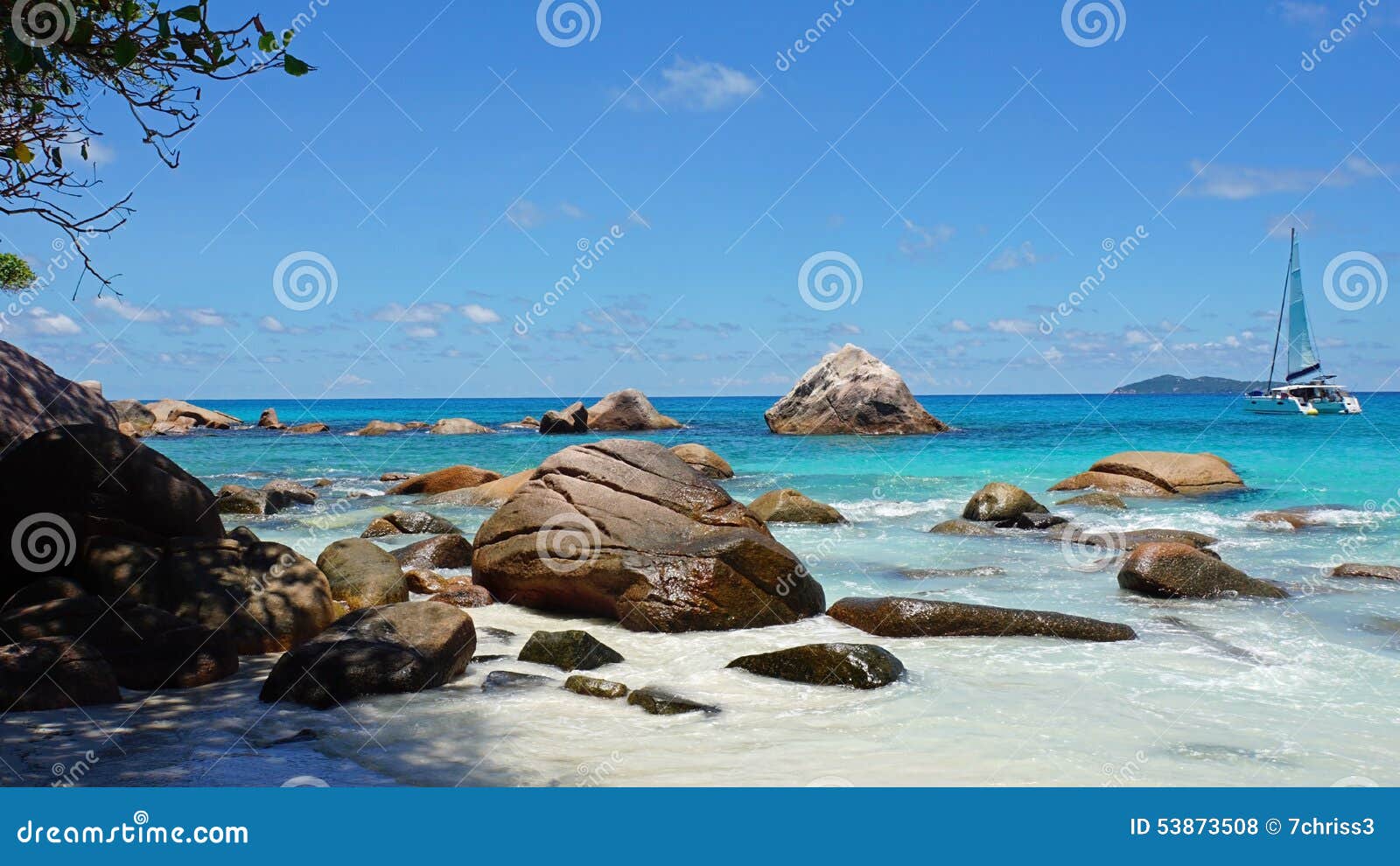 Catamaran and granite stock photo. Image of recreation - 53873508