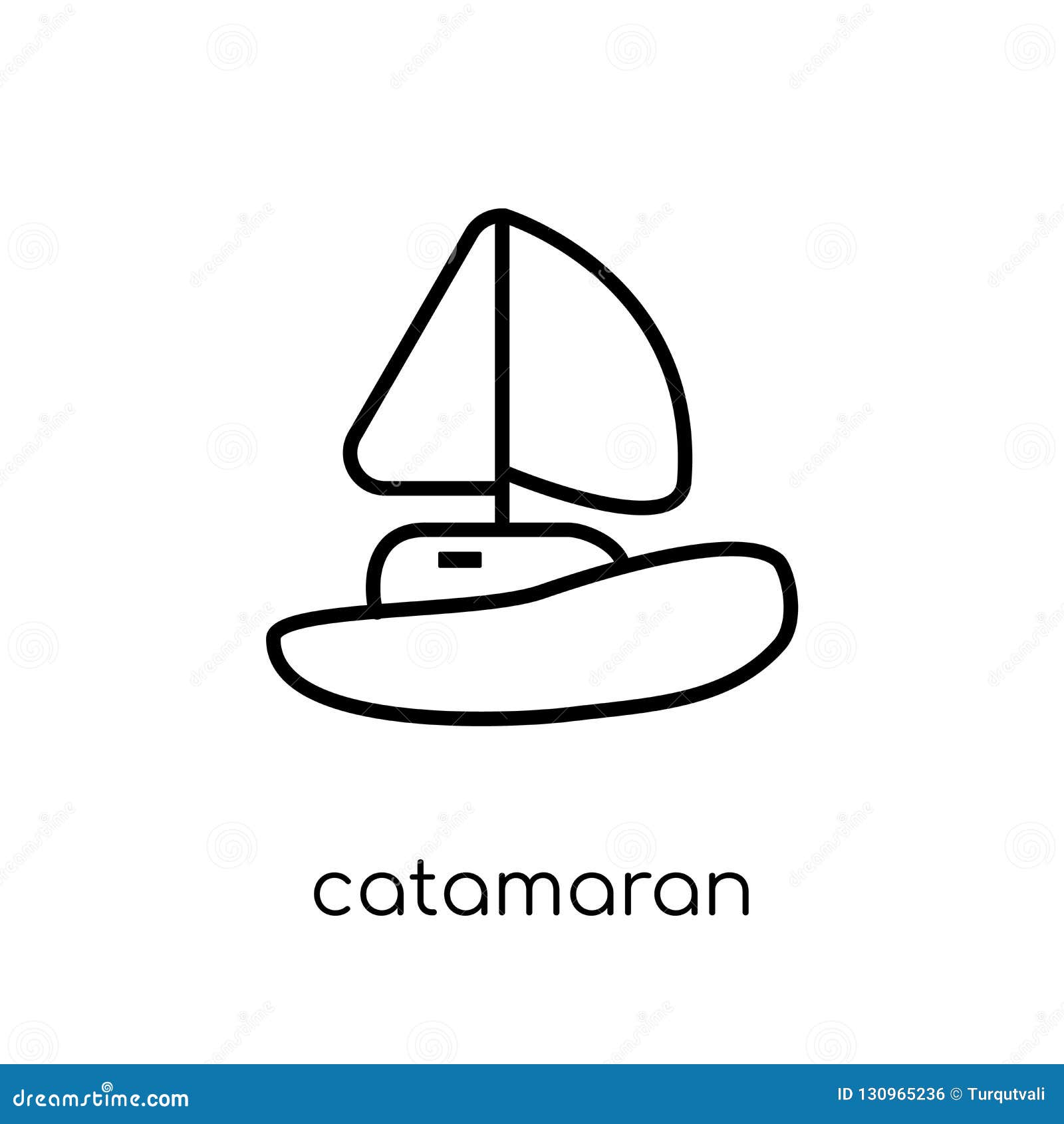 Catamaran Icon from Transportation Collection. Stock Vector ...