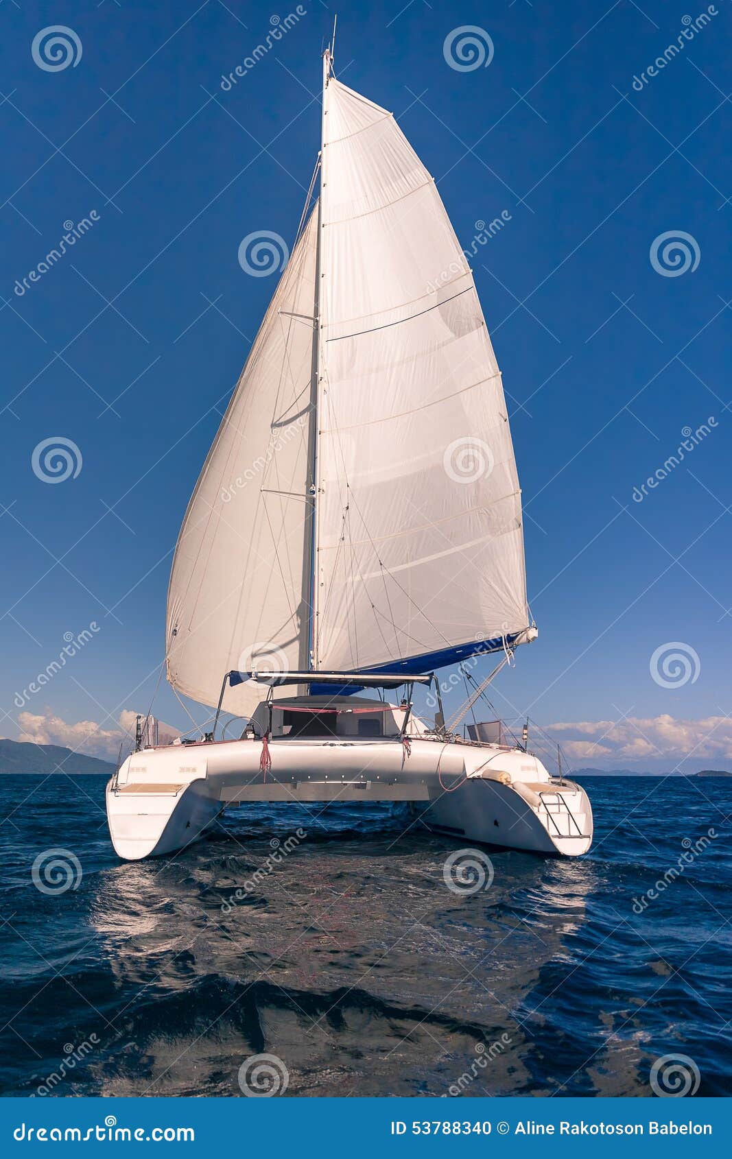 Catamaran stock photo. Image of sailboat, mast, sailing - 53788340