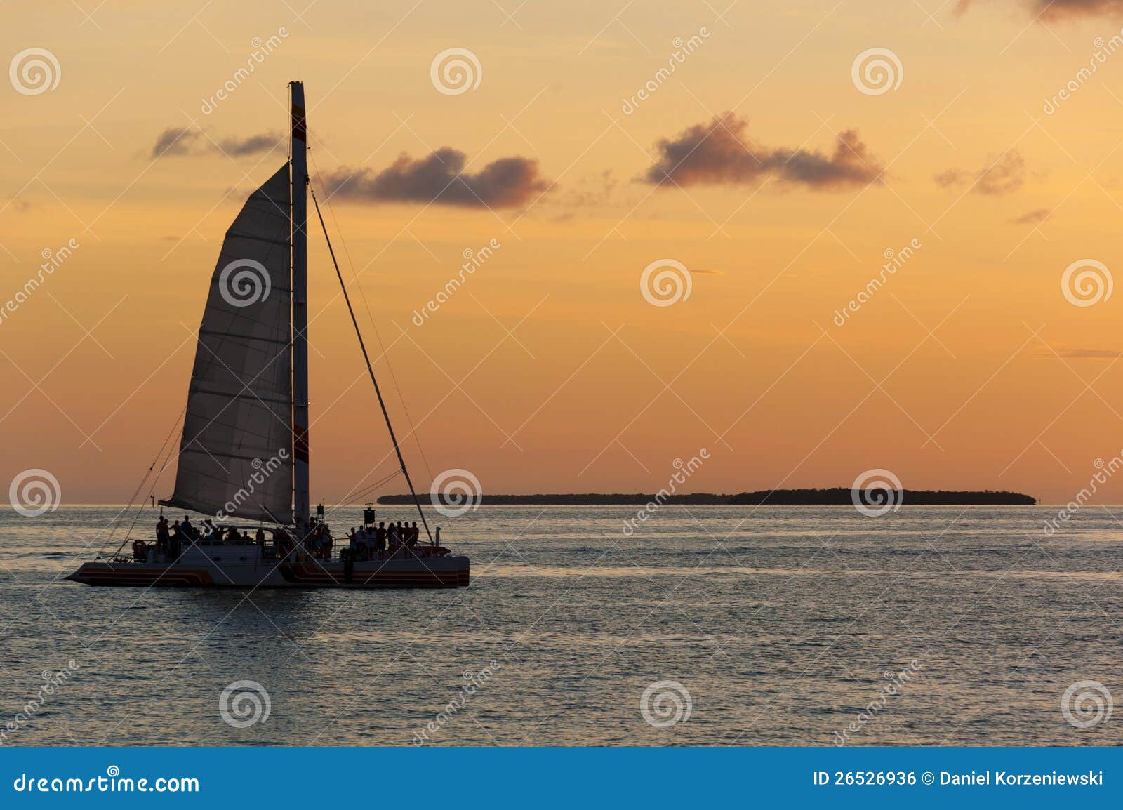 Catamaran in the Sunset stock photo. Image of water, sunshine - 26526936