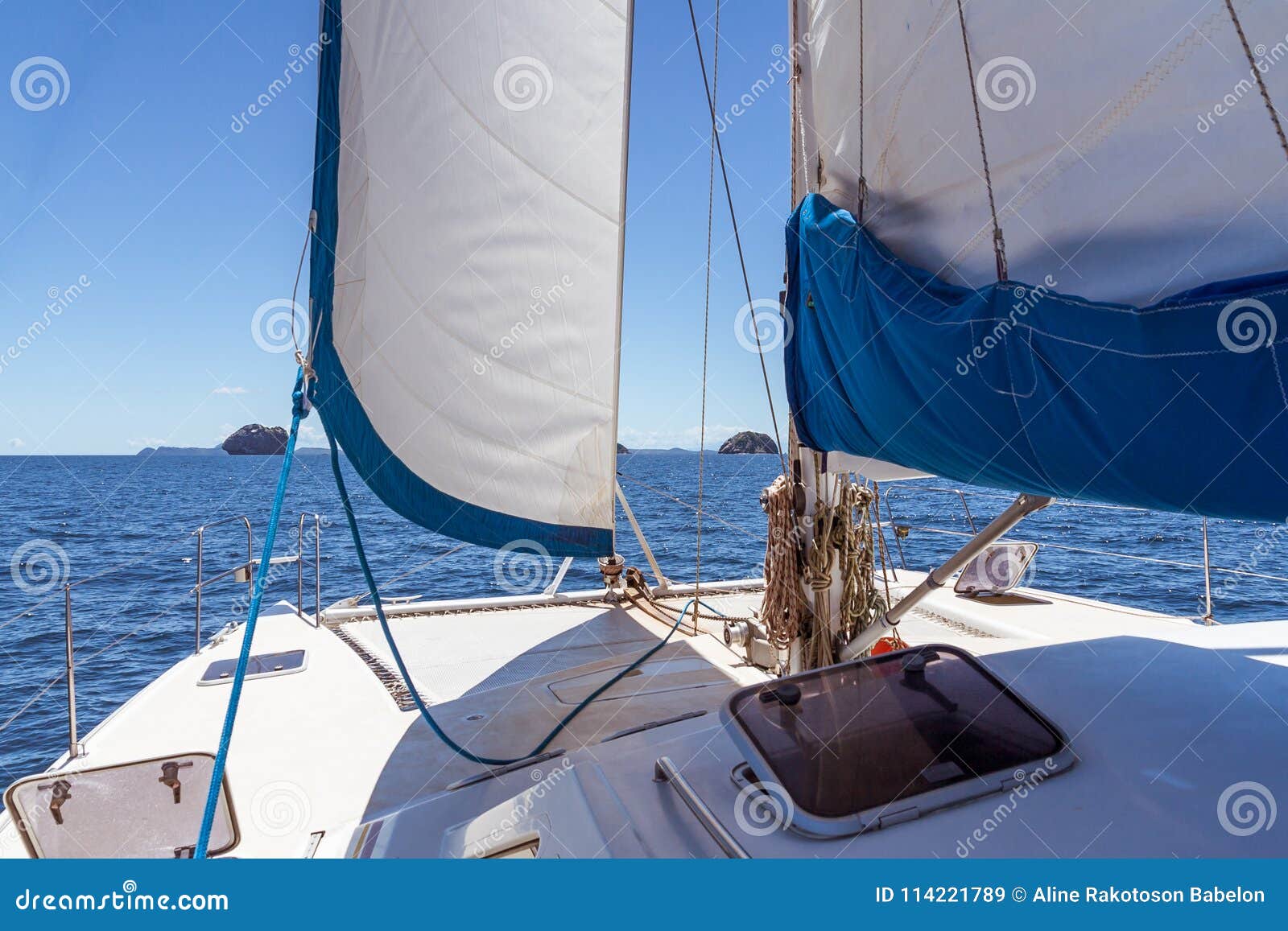 Catamaran stock image. Image of navigation, seascape - 114221789