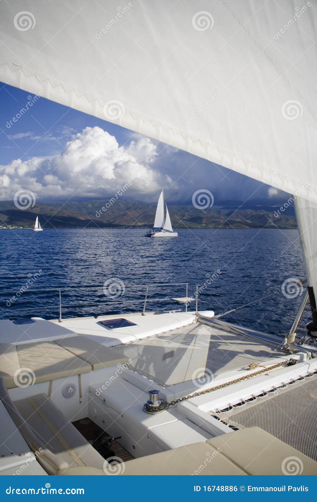 Catamarans bow stock photo. Image of sailing, sailor - 16748886