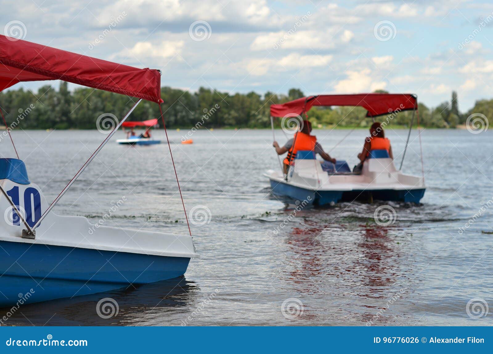 Catamarans on river editorial photo. Image of colorful - 96776026