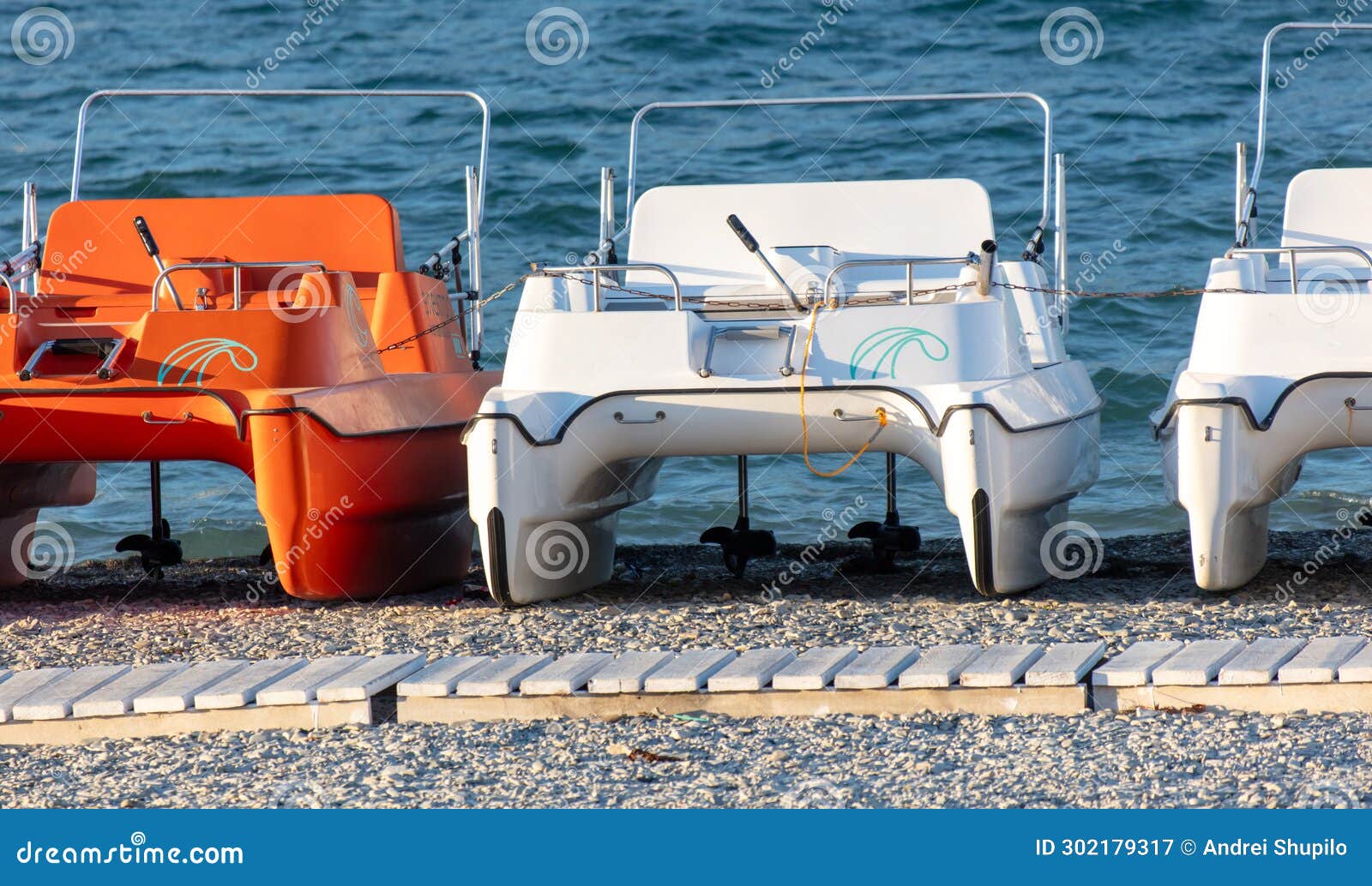 Catamarans Stand on the Seashore Stock Image - Image of shore, boat ...