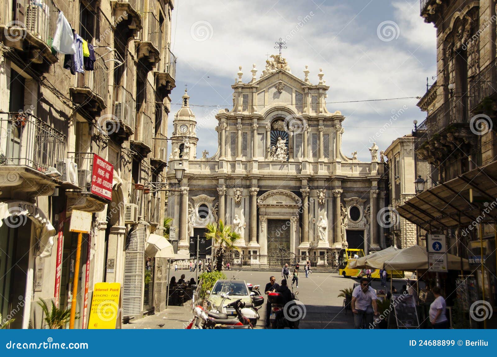 Catania cathedral editorial stock image. Image of historic - 24688899