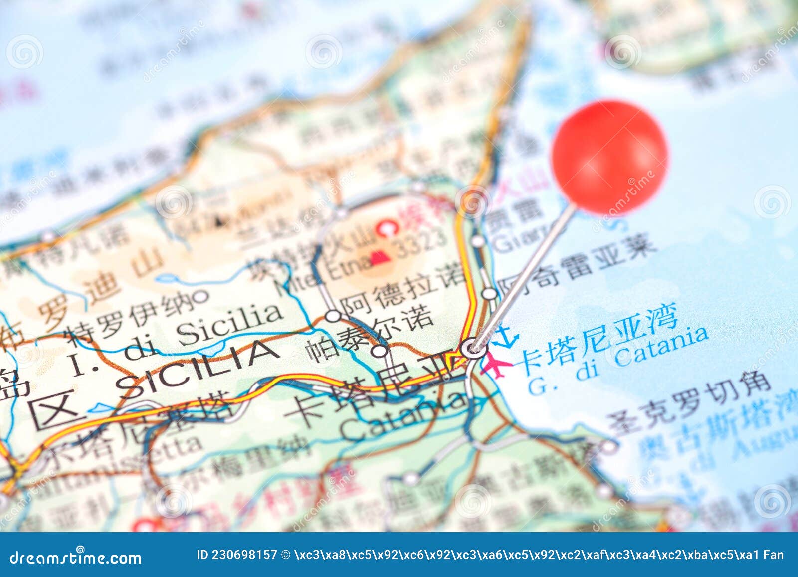 Catania, the Italian City on the Map Stock Image - Image of catania ...